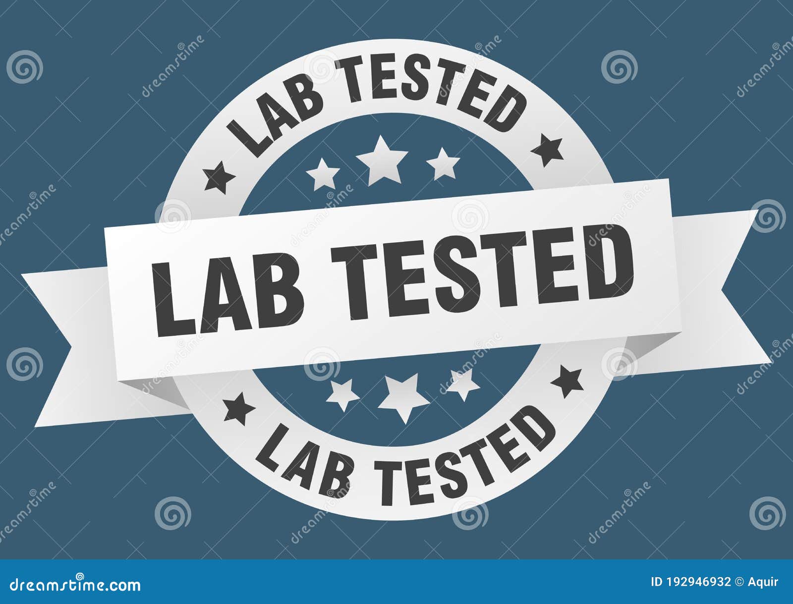 Lab Tested Round Ribbon Isolated Label. Lab Tested Sign Stock Vector ...