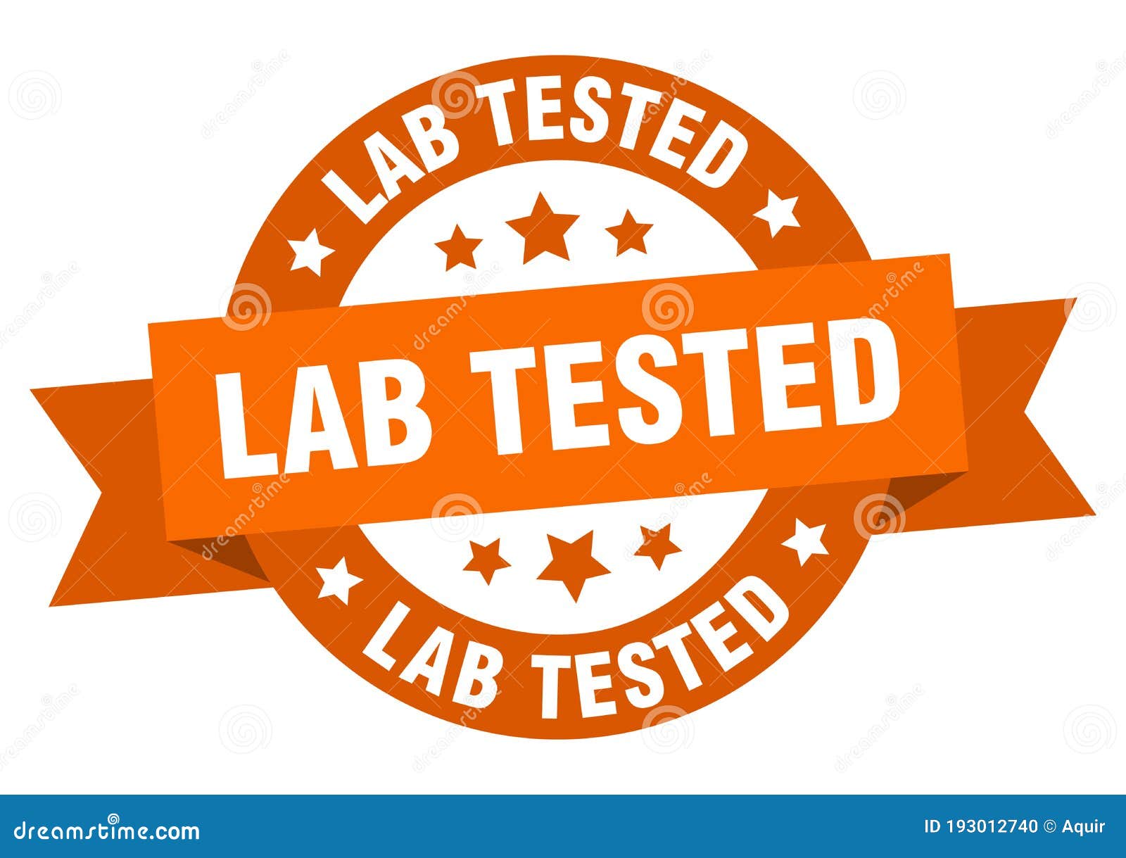 Lab Tested Round Ribbon Isolated Label. Lab Tested Sign Stock Vector ...
