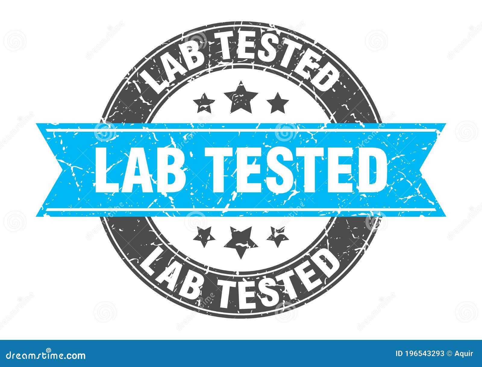 Lab Tested Round Stamp with Ribbon. Label Sign Stock Vector ...