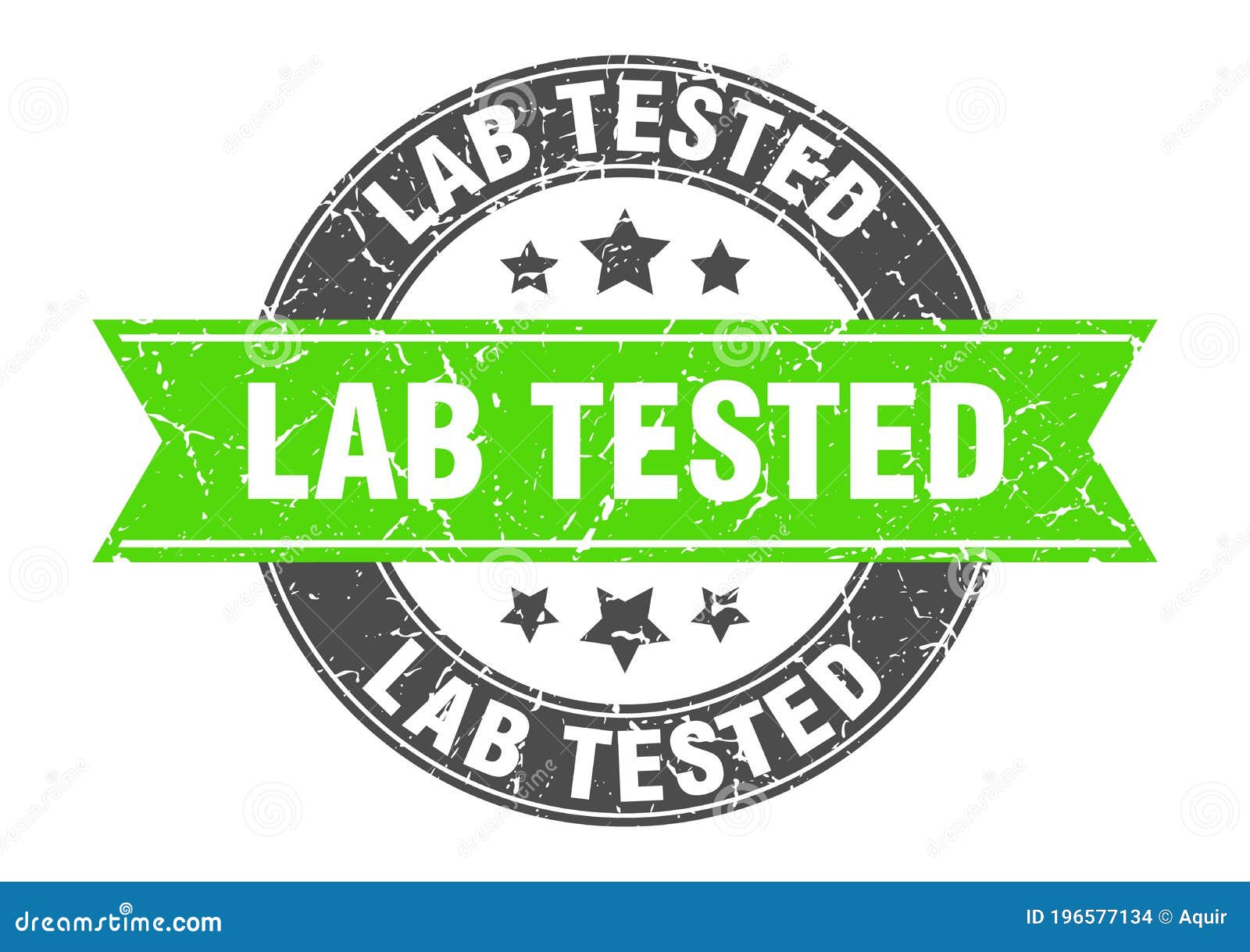 Lab Tested Round Stamp with Ribbon. Label Sign Stock Vector ...