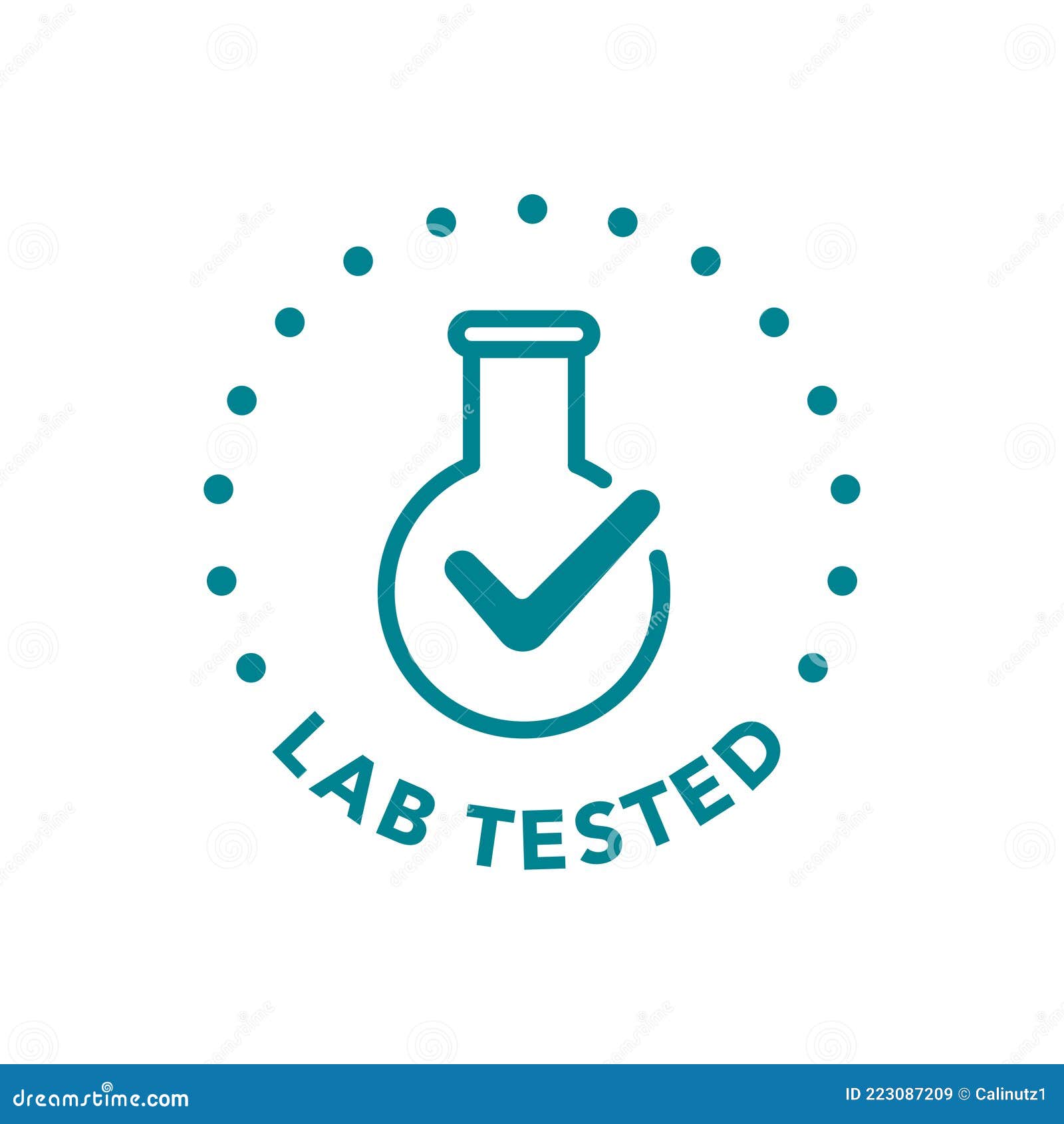 Lab Tested Round Vector Badge Icon Design Stock Vector - Illustration ...