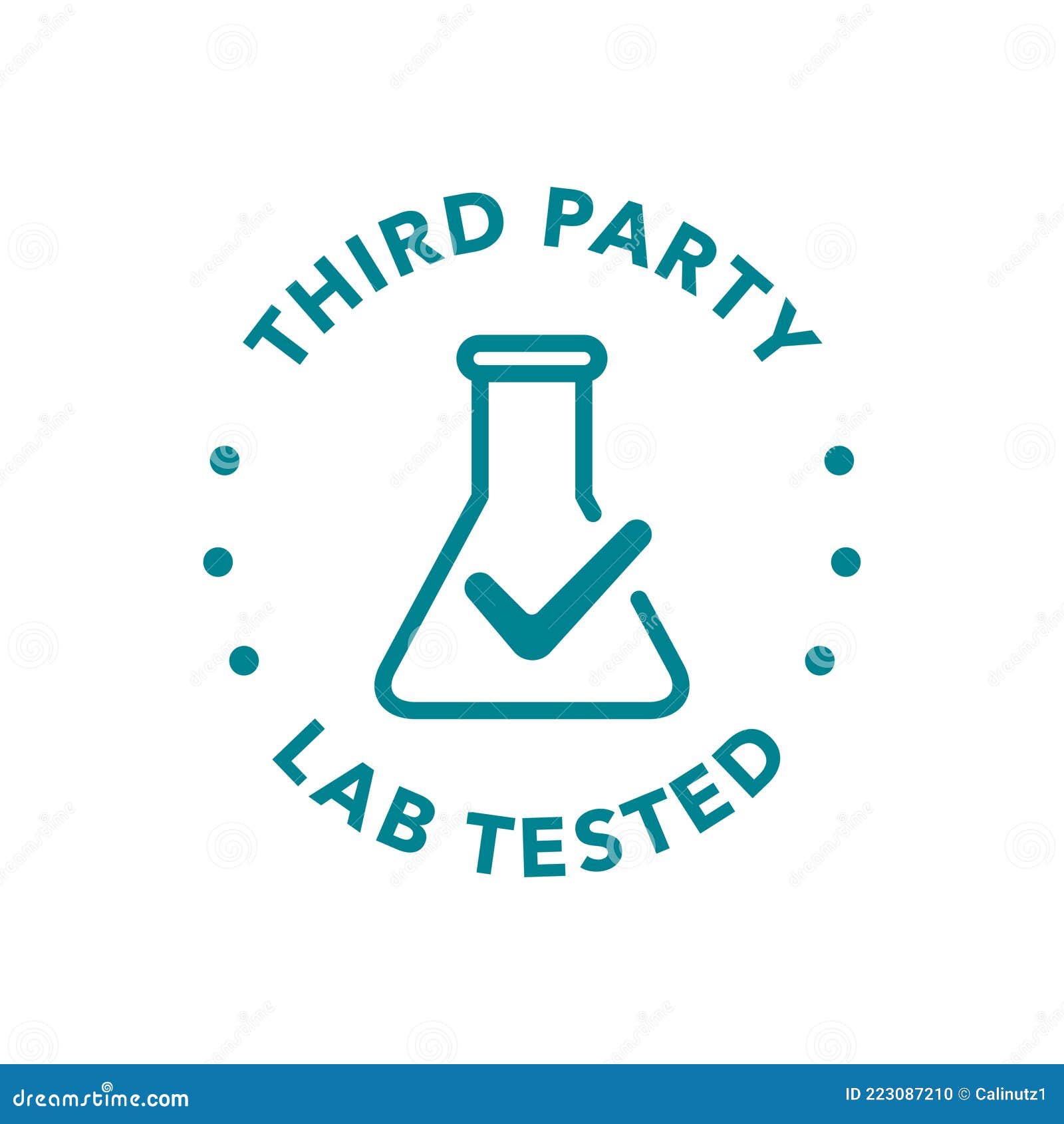 Lab Tested Round Vector Badge Icon Design Stock Vector - Illustration ...