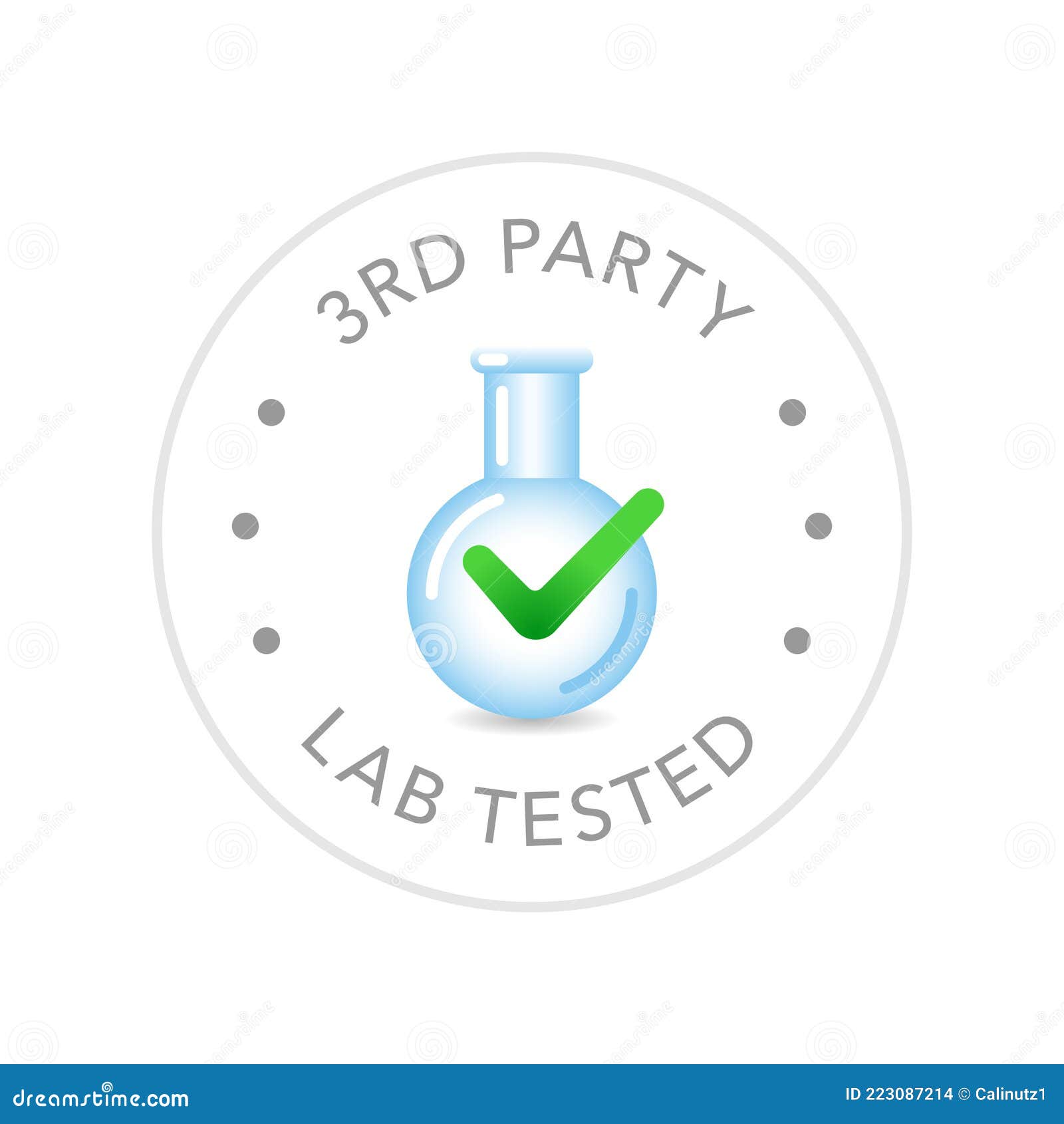 Lab Tested Round Vector Badge Icon Design Stock Vector - Illustration ...