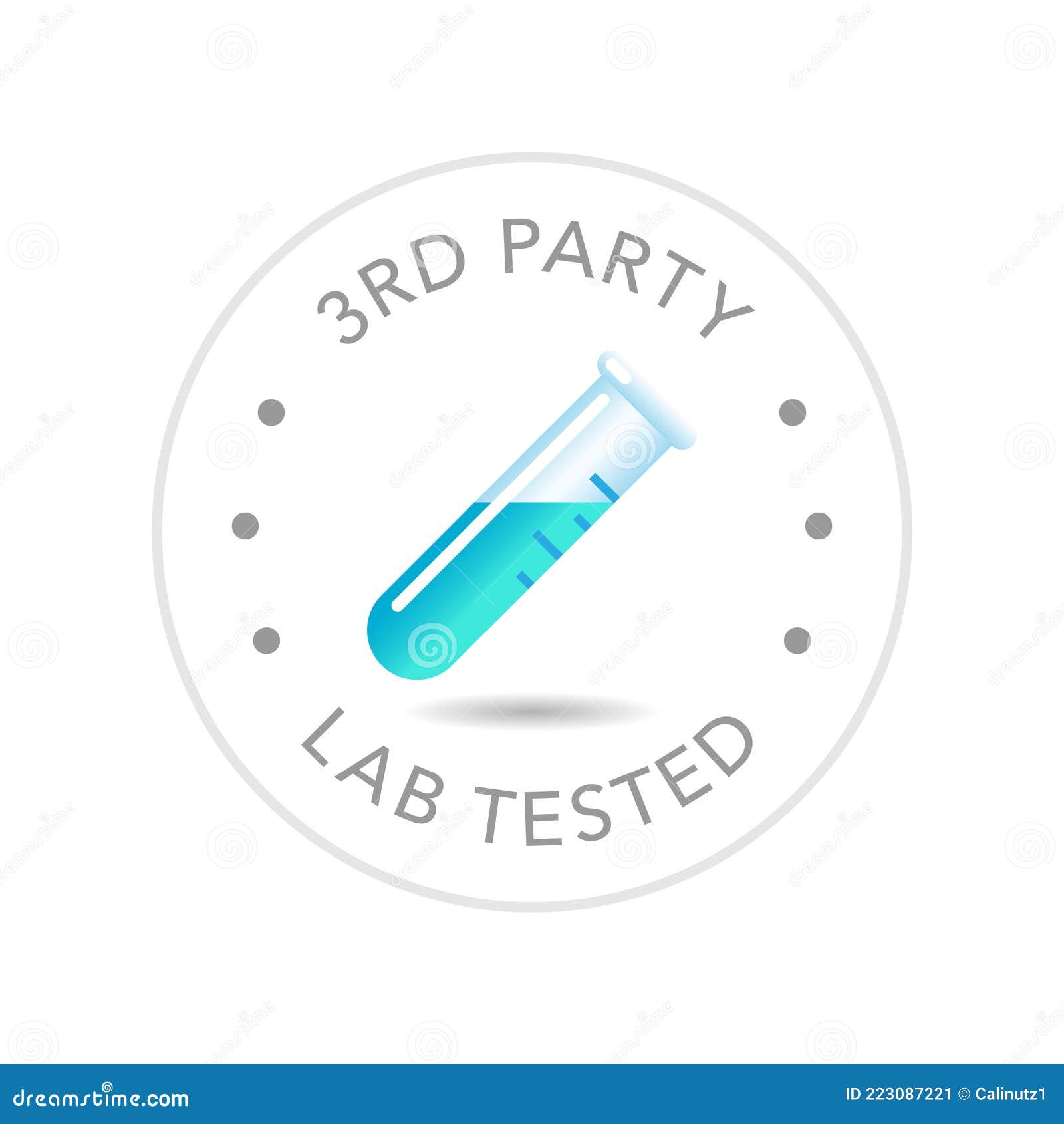 Lab Tested Round Vector Badge Icon Design Stock Vector - Illustration ...