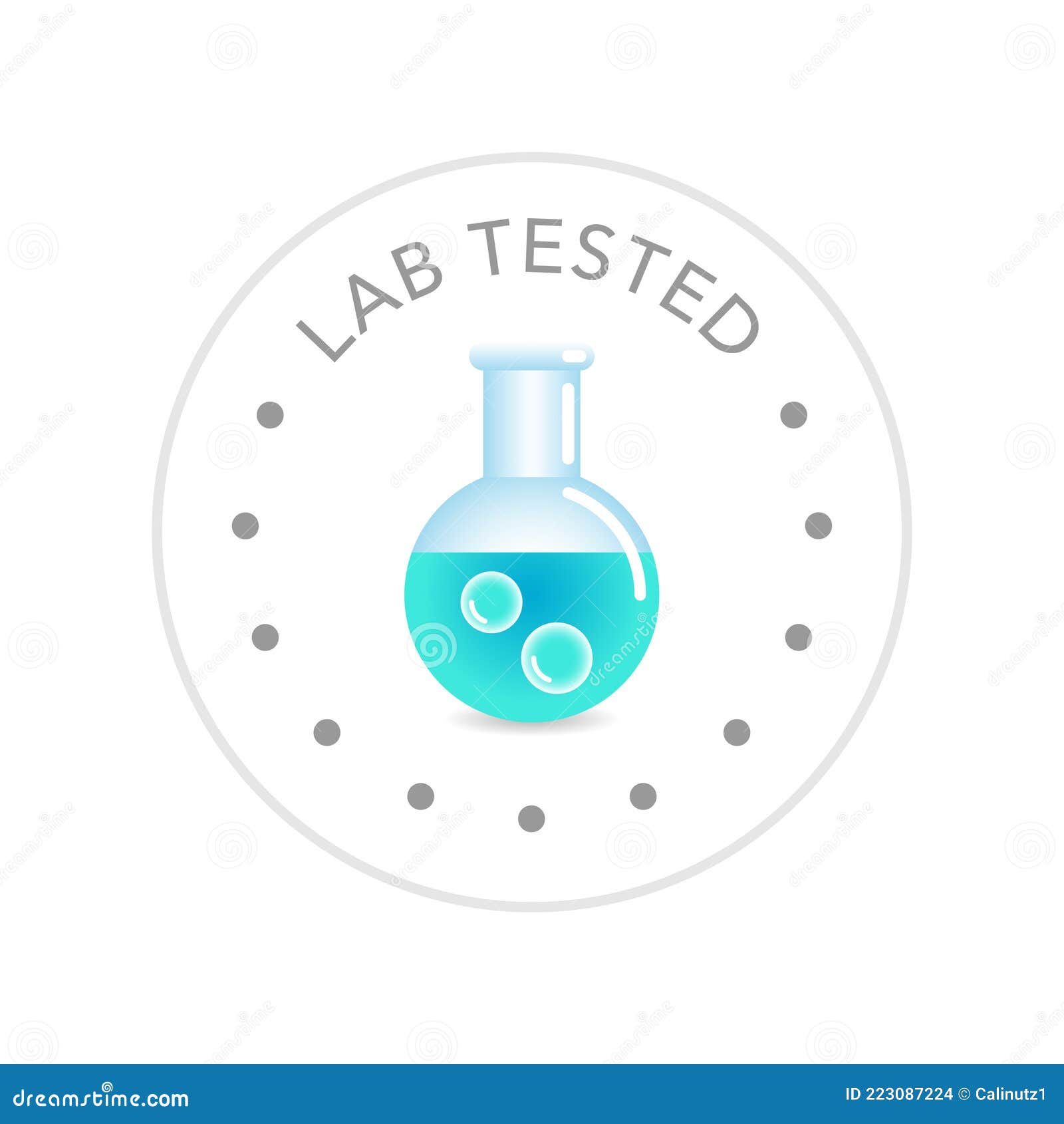 Lab Tested Round Vector Badge Icon Design Stock Vector - Illustration ...