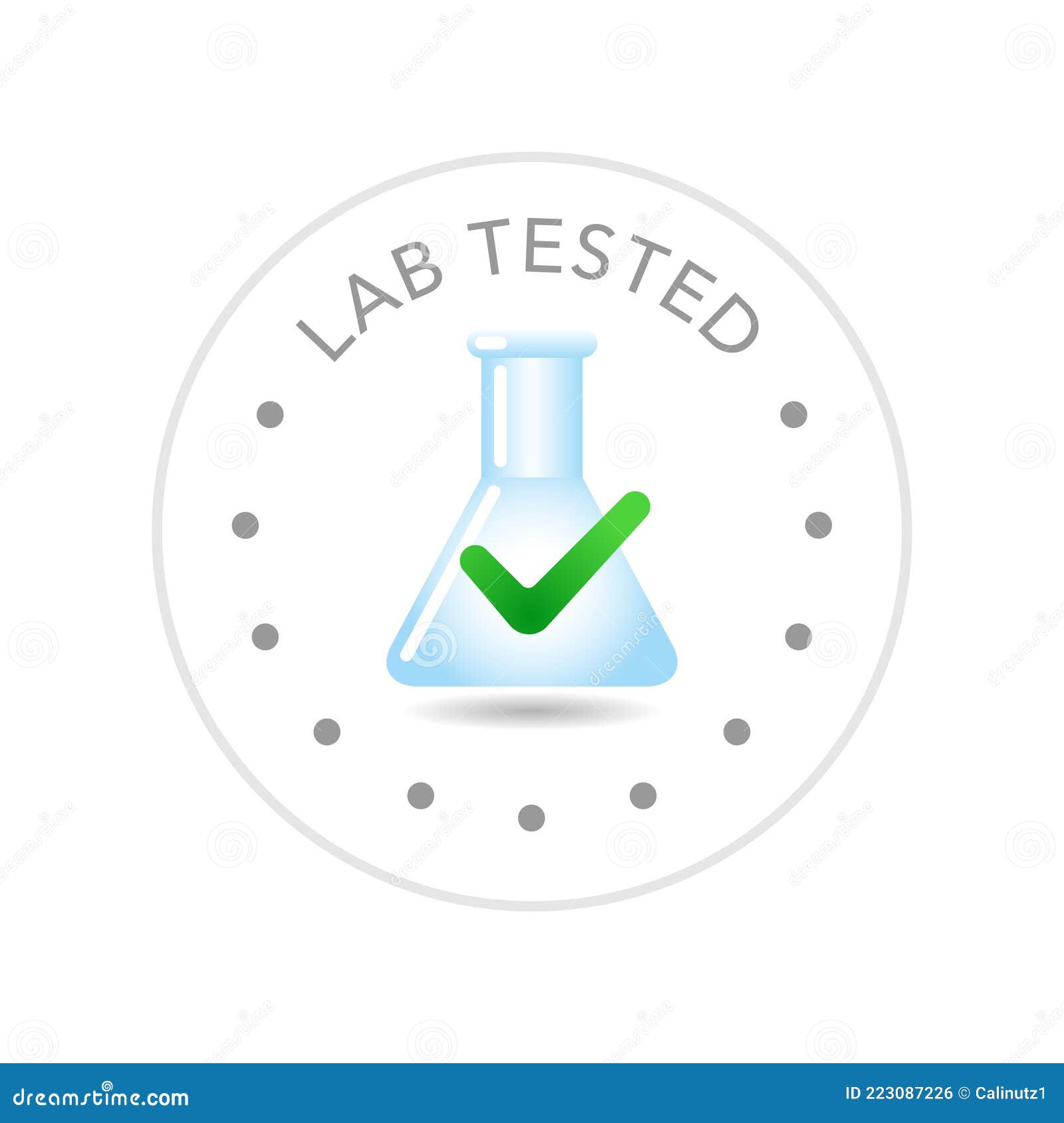 Lab Tested Round Vector Badge Icon Design Stock Vector - Illustration ...