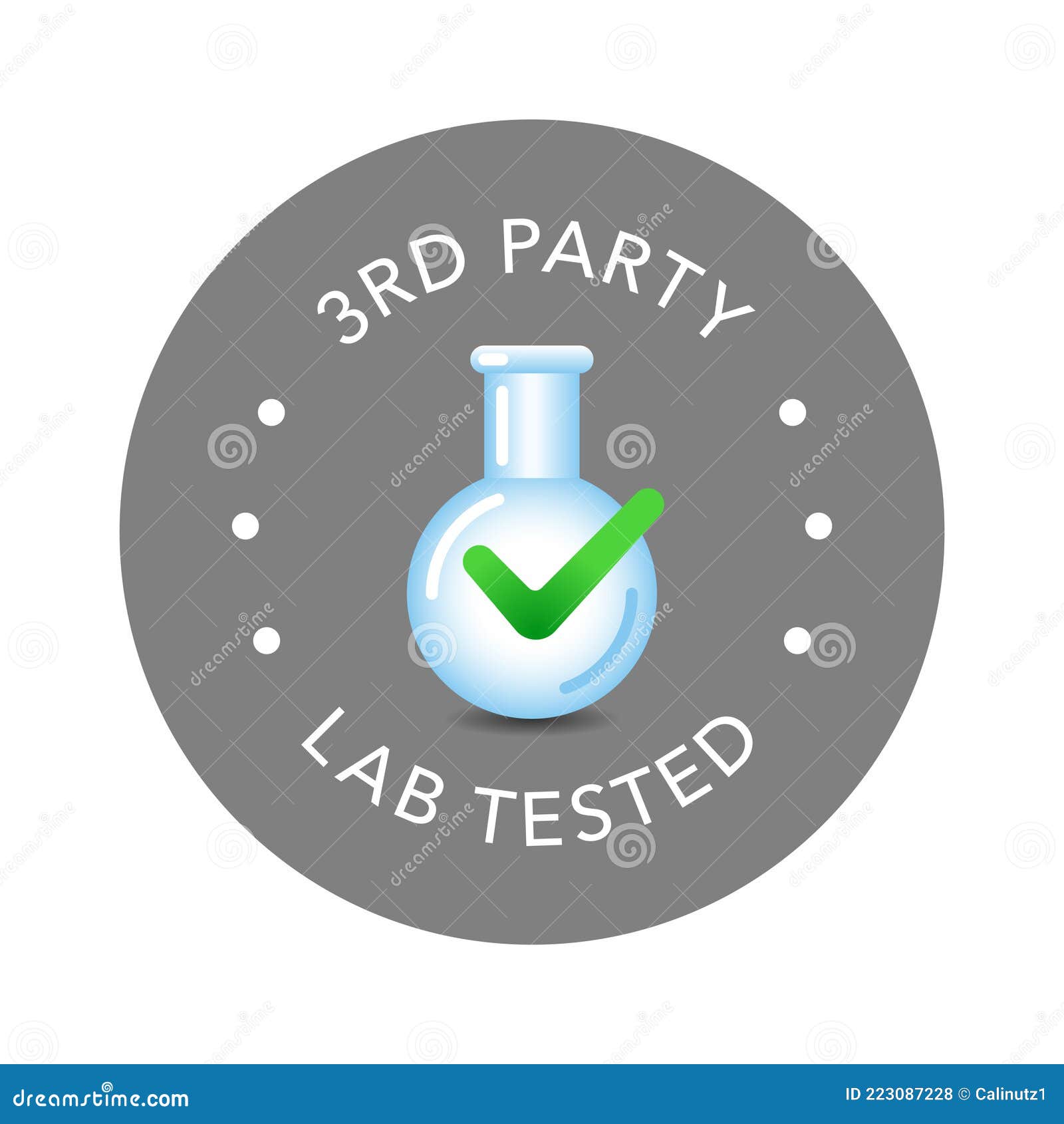 Lab Tested Round Vector Badge Icon Design Stock Vector - Illustration ...
