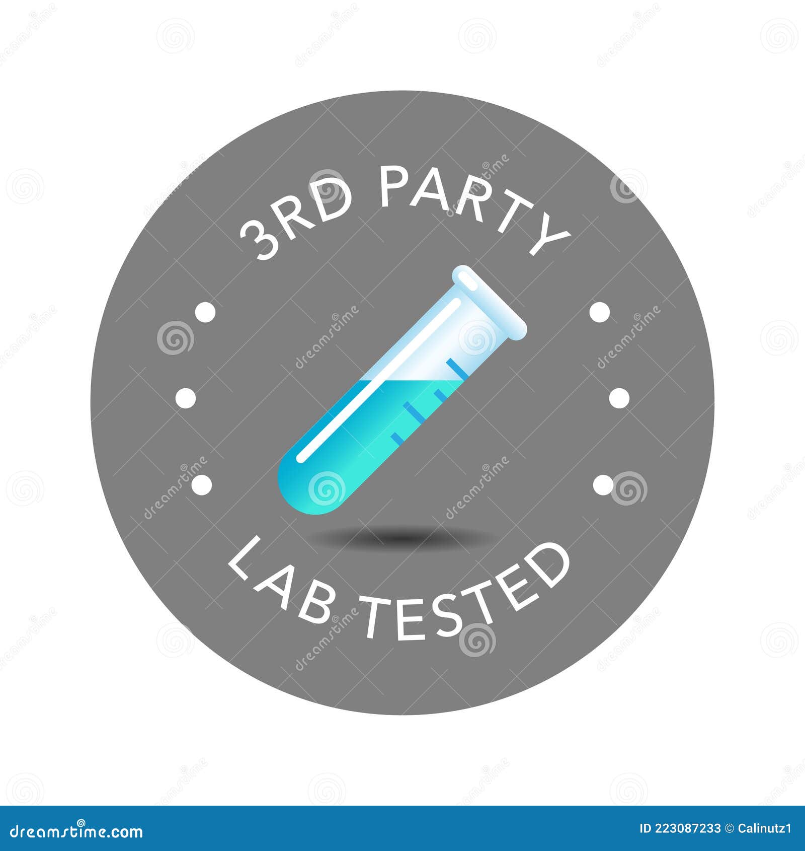 Lab Tested Round Vector Badge Icon Design Stock Vector - Illustration ...