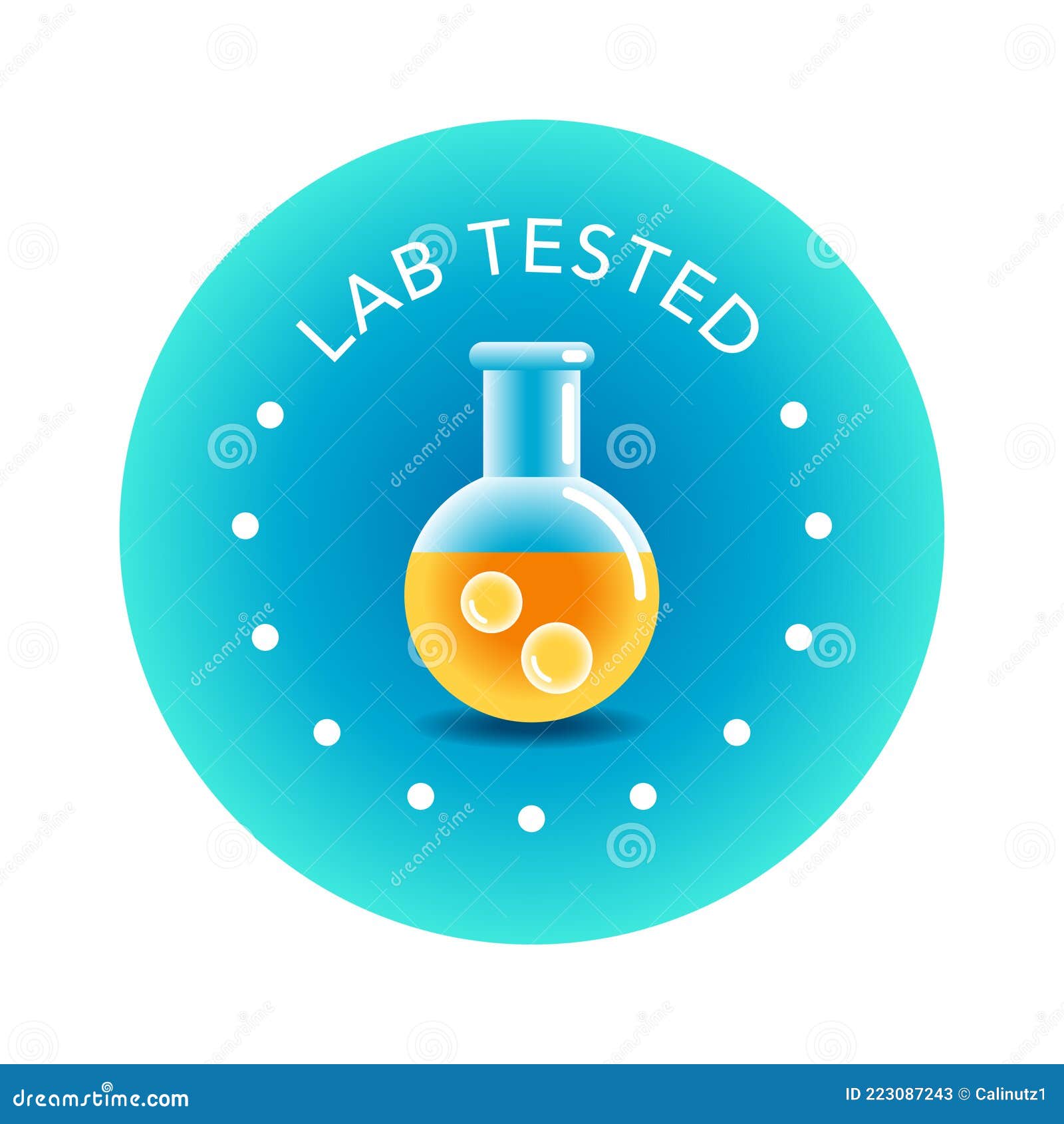 Lab Tested Round Vector Badge Icon Design Stock Vector - Illustration ...