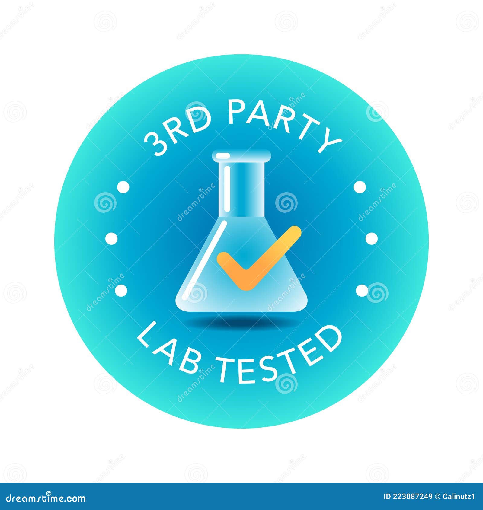Lab Tested Round Vector Badge Icon Design Stock Vector - Illustration ...