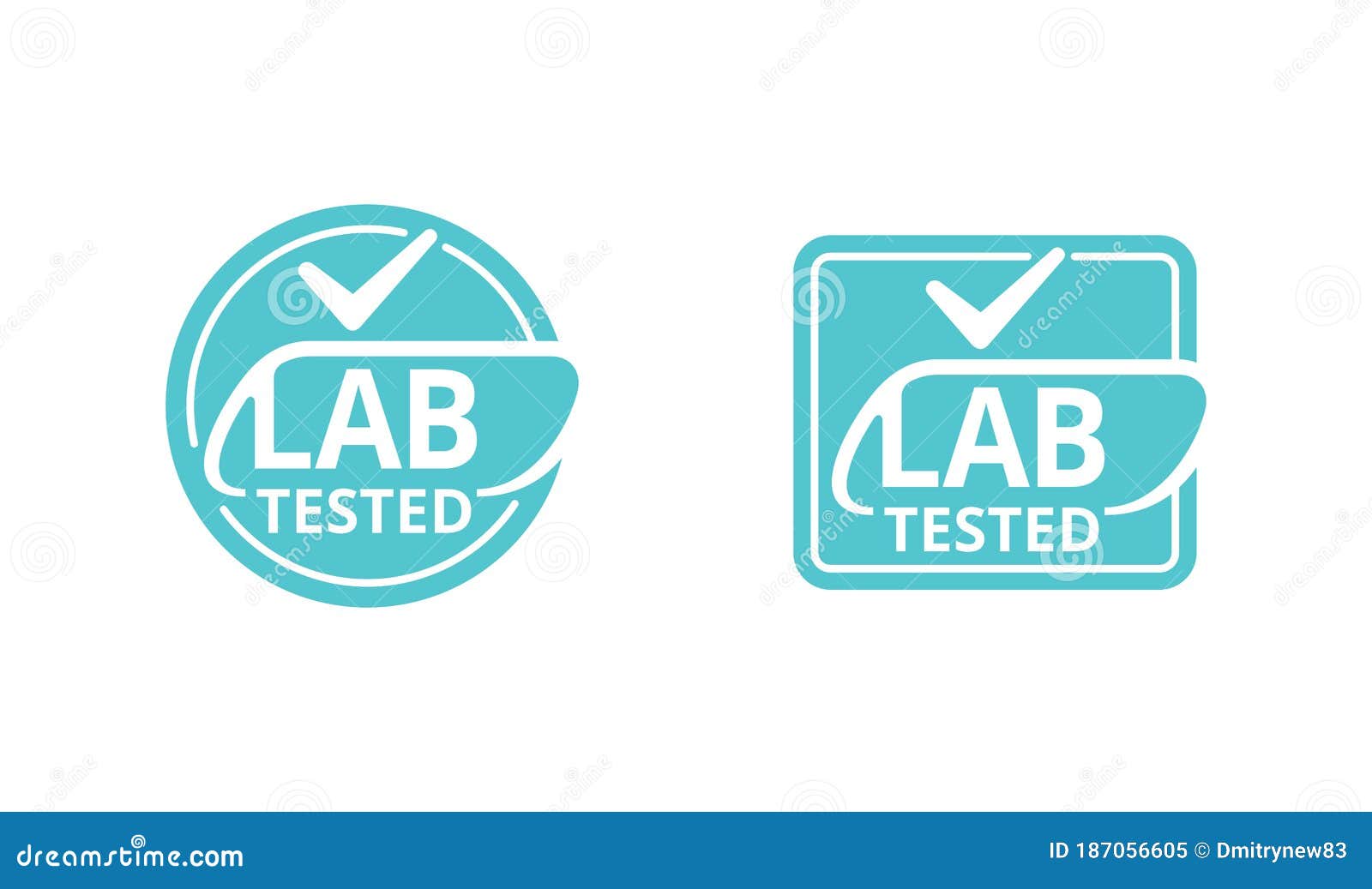 Lab Tested Sign in Circle and Rectangle Form Stock Vector ...