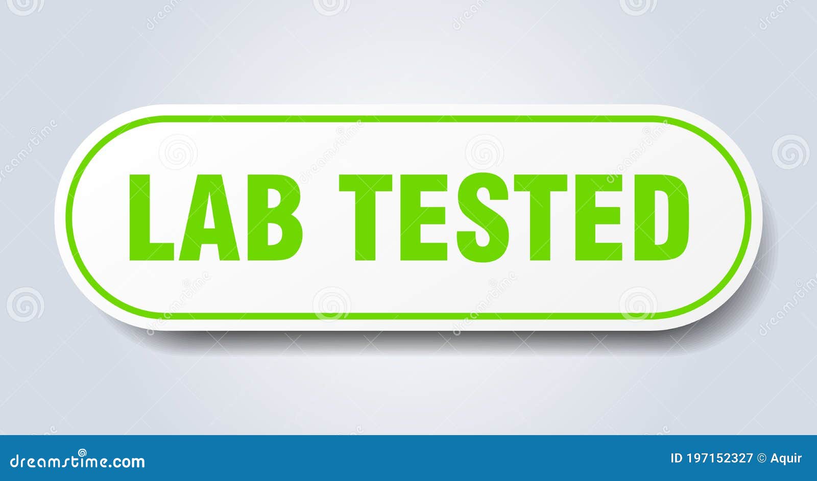 Lab Tested Sign. Rounded Isolated Button. White Sticker Stock Vector ...