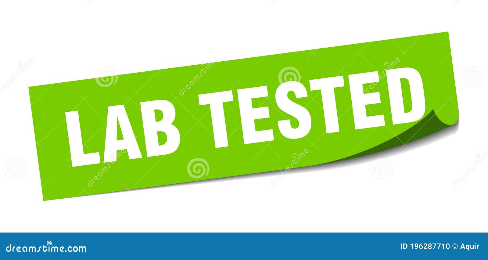 Lab Tested Sticker. Square Isolated Label Sign. Peeler Stock Vector ...