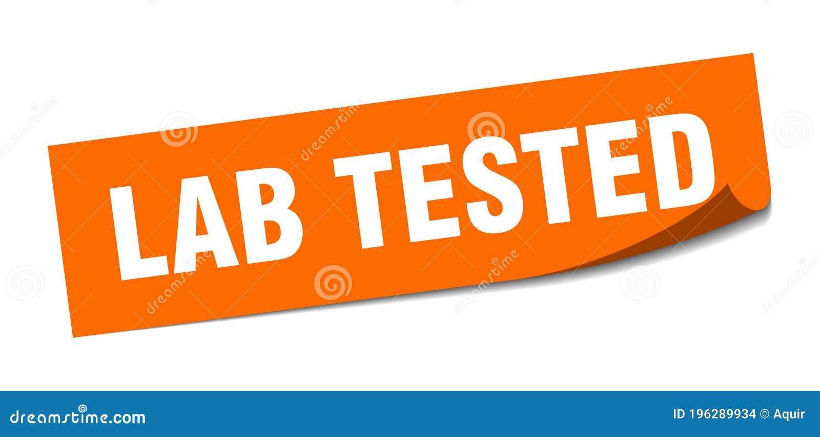 Lab Tested Sticker. Square Isolated Label Sign. Peeler Stock Vector ...