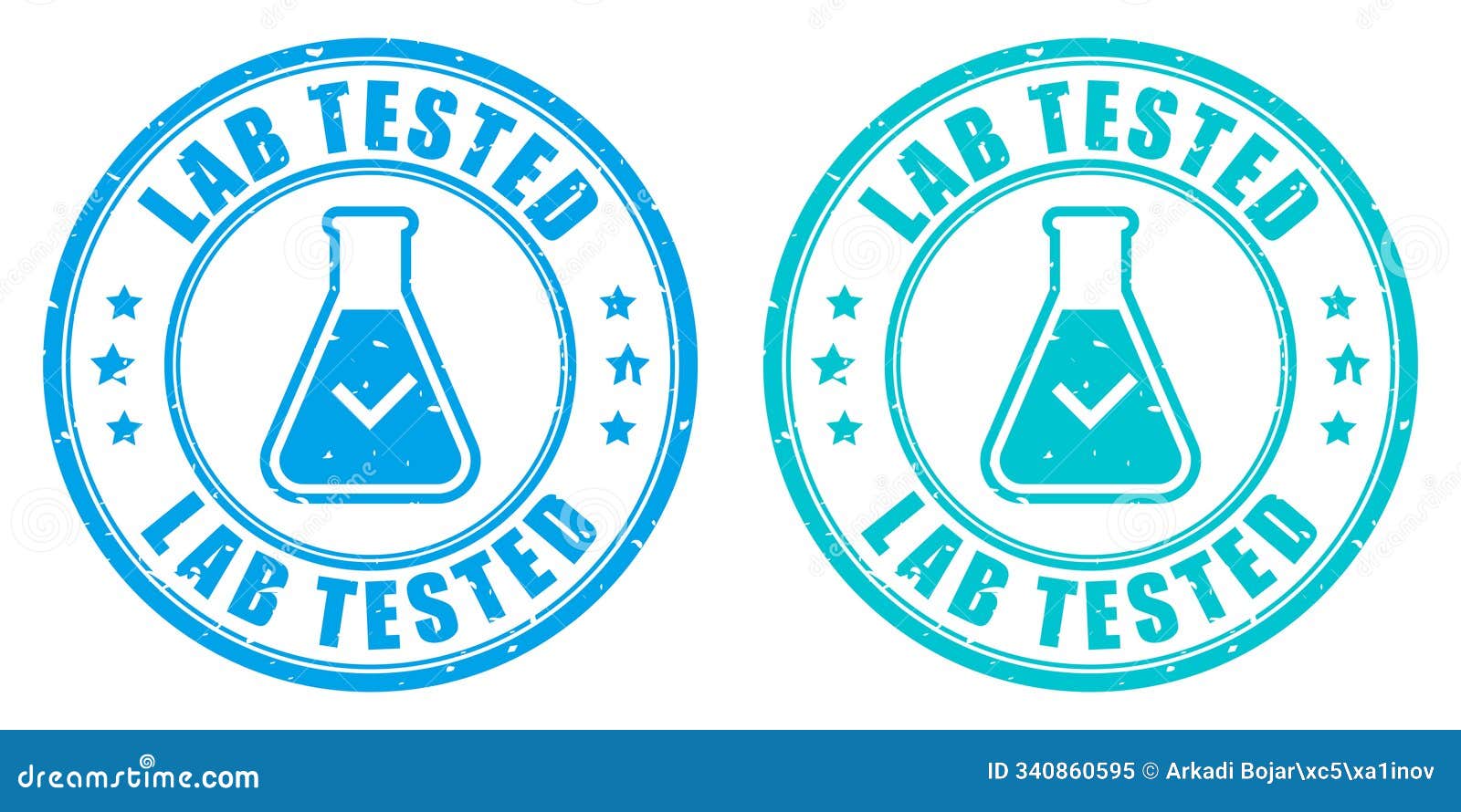 Lab tested vector stamp stock vector. Illustration of natural - 340860595