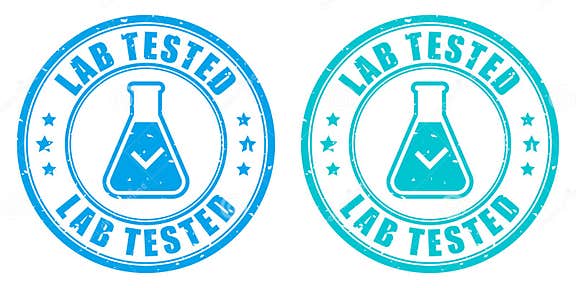 Lab tested vector stamp stock vector. Illustration of natural - 340860595