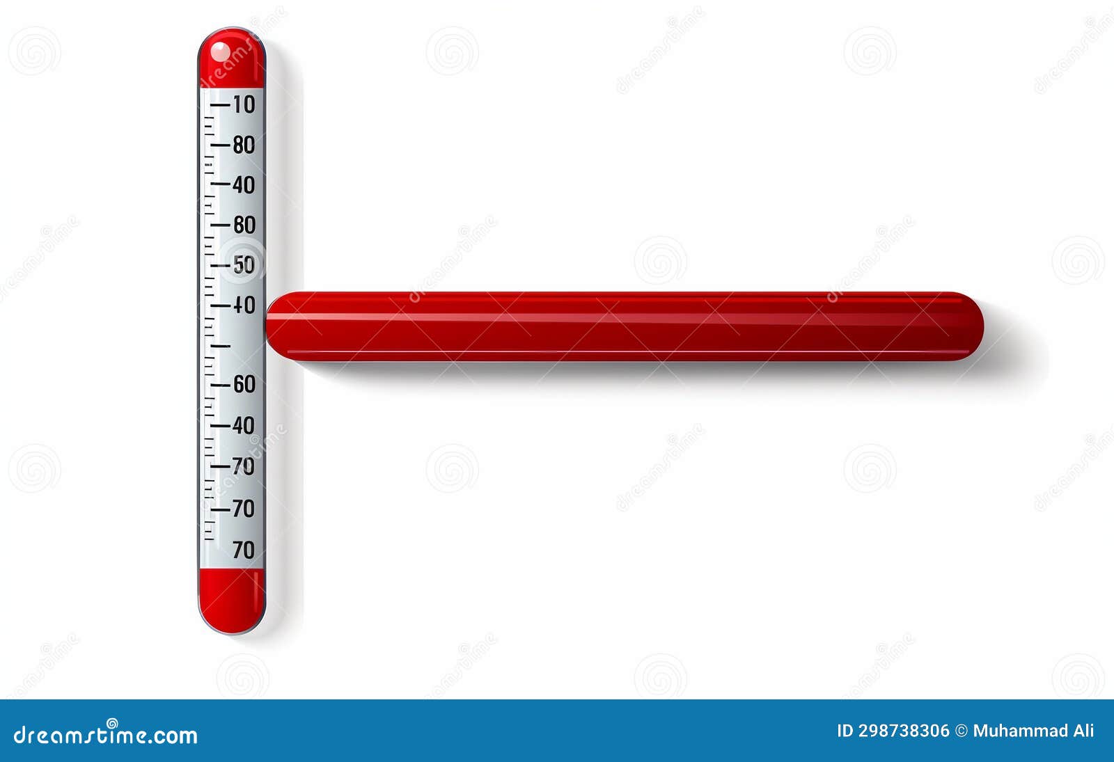 Lab Thermometer on White Background Stock Illustration - Illustration ...