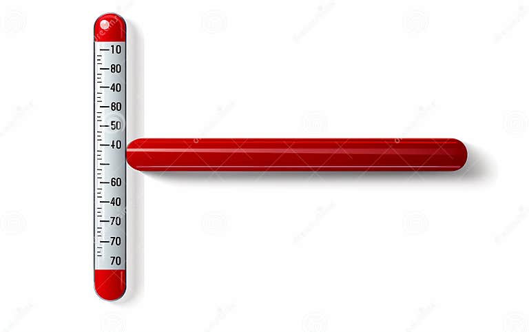 Lab Thermometer on White Background Stock Photo - Image of temperature ...