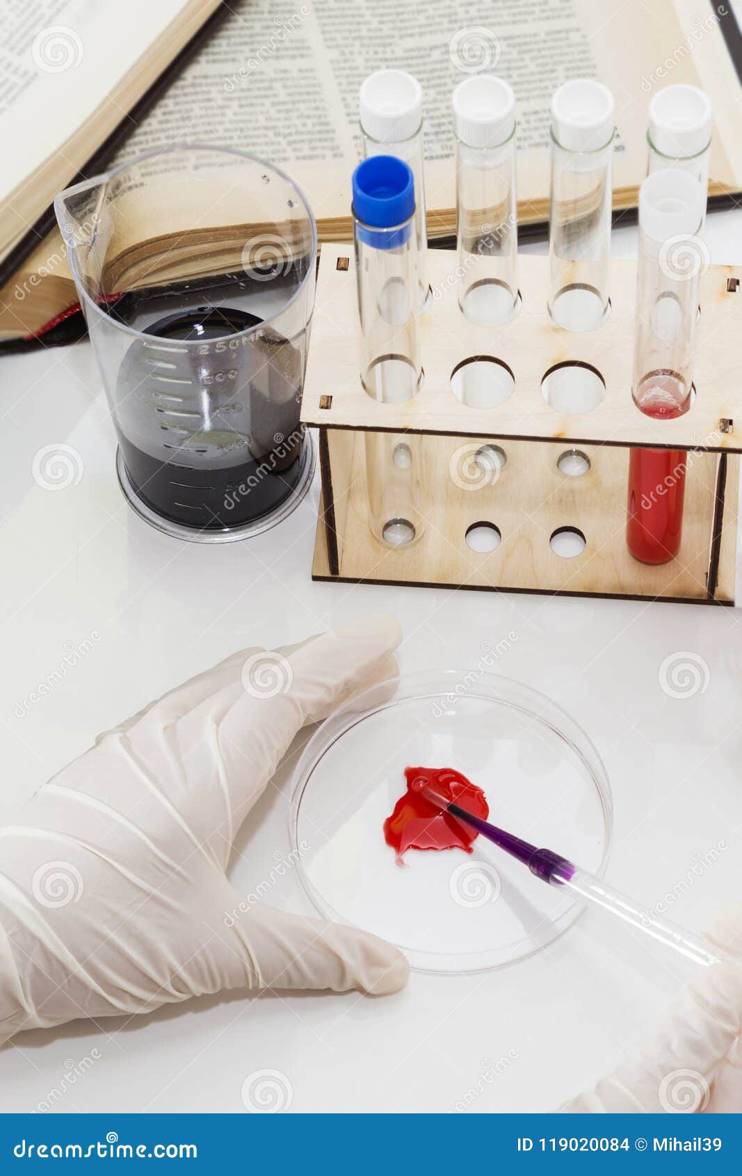 Lab Tube, Eppendorfs with Red Liquid. White Background. Studio Shot ...