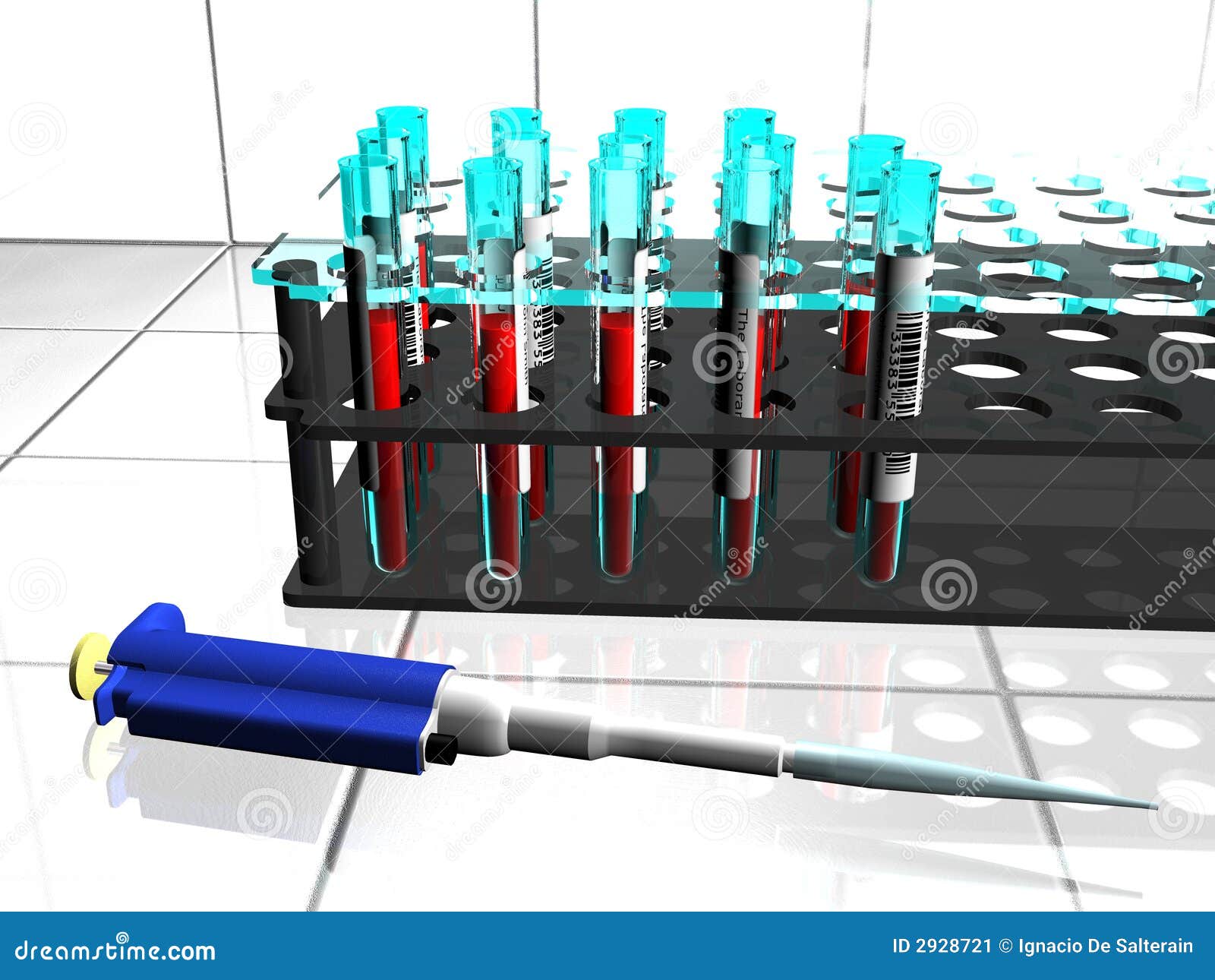 Lab tubes and pipette stock illustration. Illustration of chemistry ...