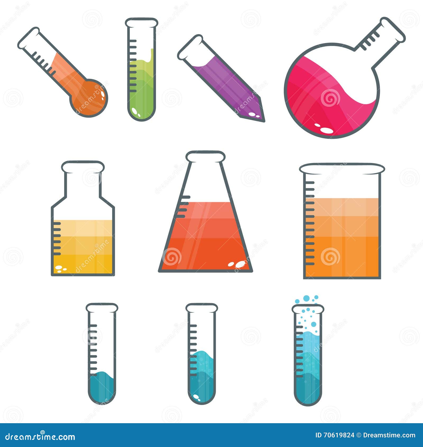 Lab tubes stock vector. Illustration of experimenter - 70619824