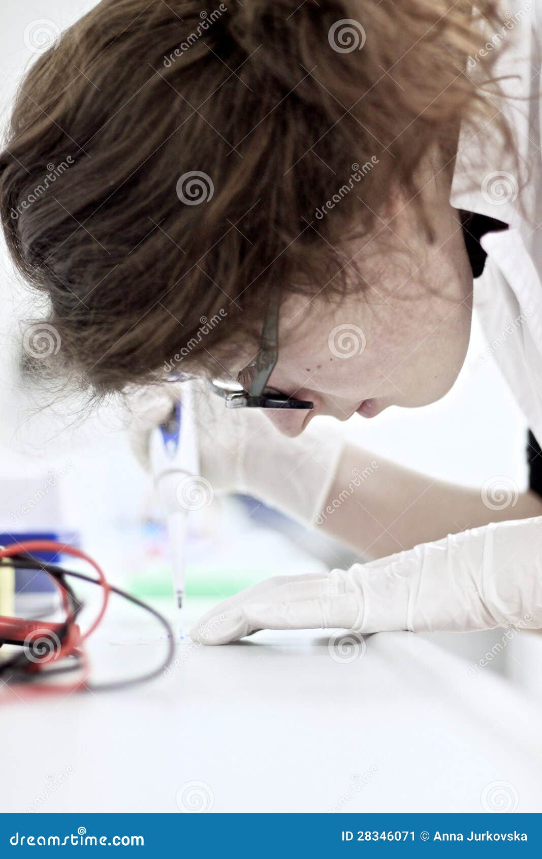 Lab worker with bad vision stock image. Image of reaction - 28346071