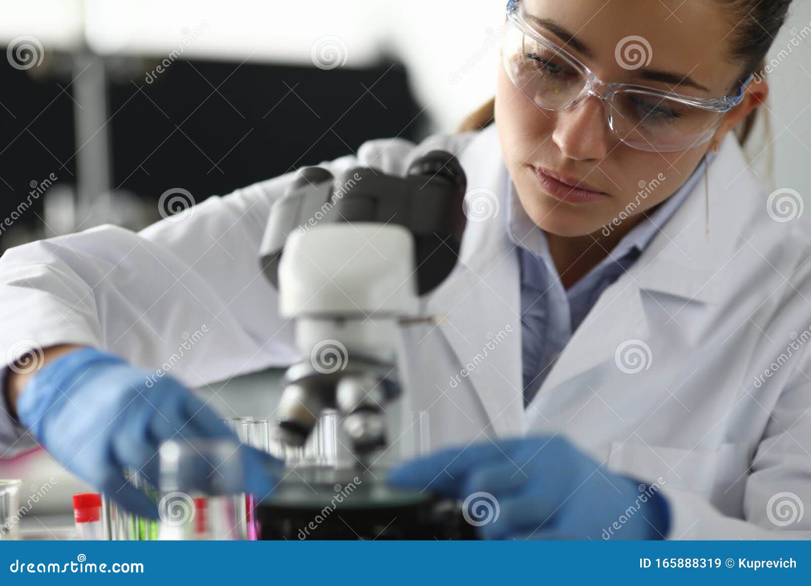 Lab Worker Busy Testing Sample Stock Image - Image of element, analysis ...