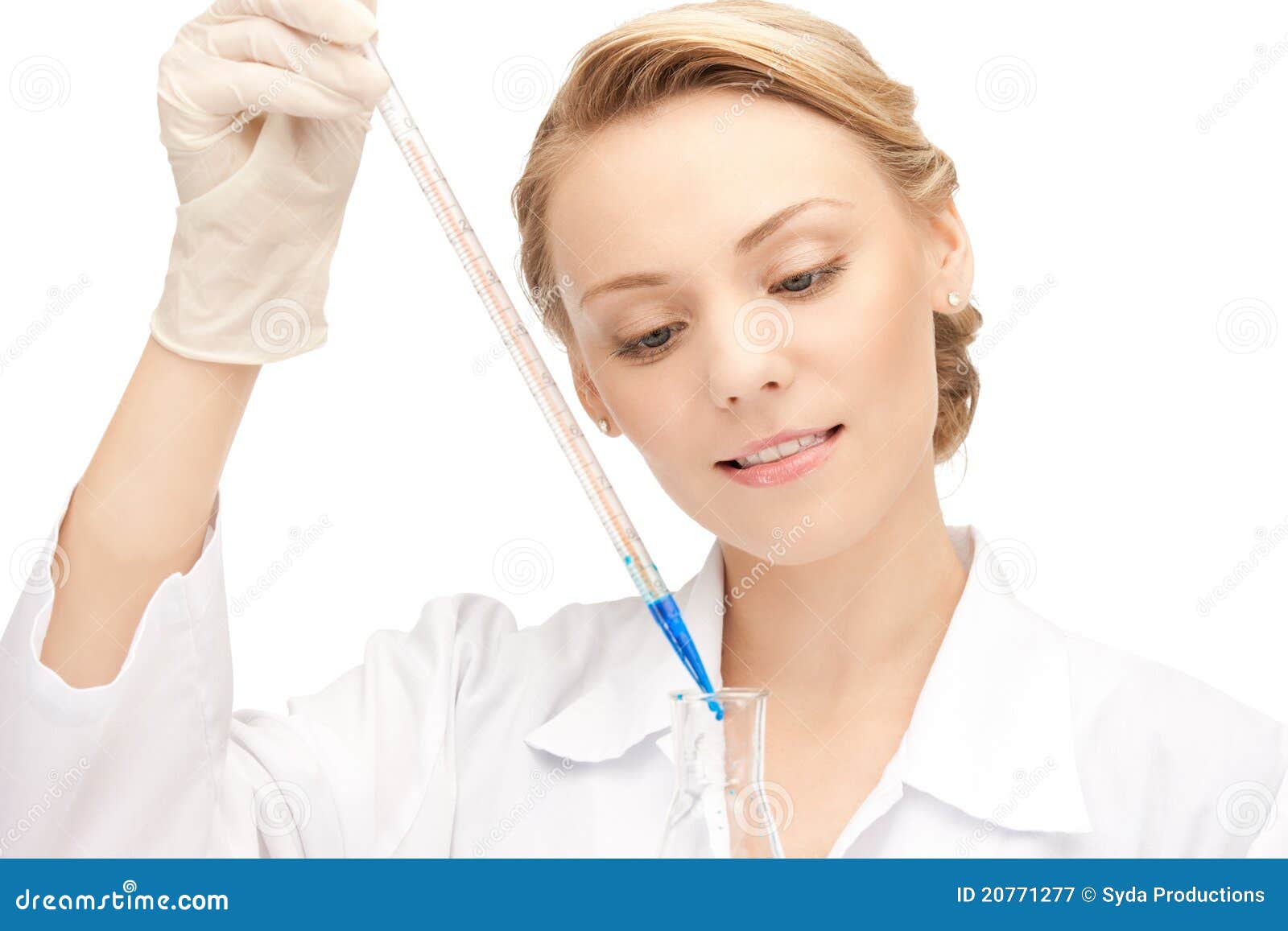Lab Worker Holding Up Test Tube Stock Image - Image of closeup, medical ...