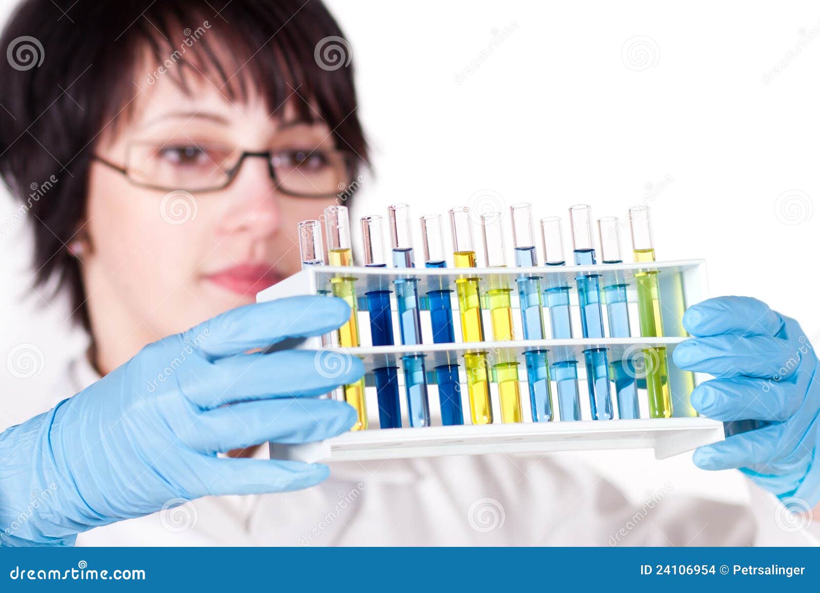 Lab Worker Holding Up Test Tube Stock Photo - Image of doctor ...