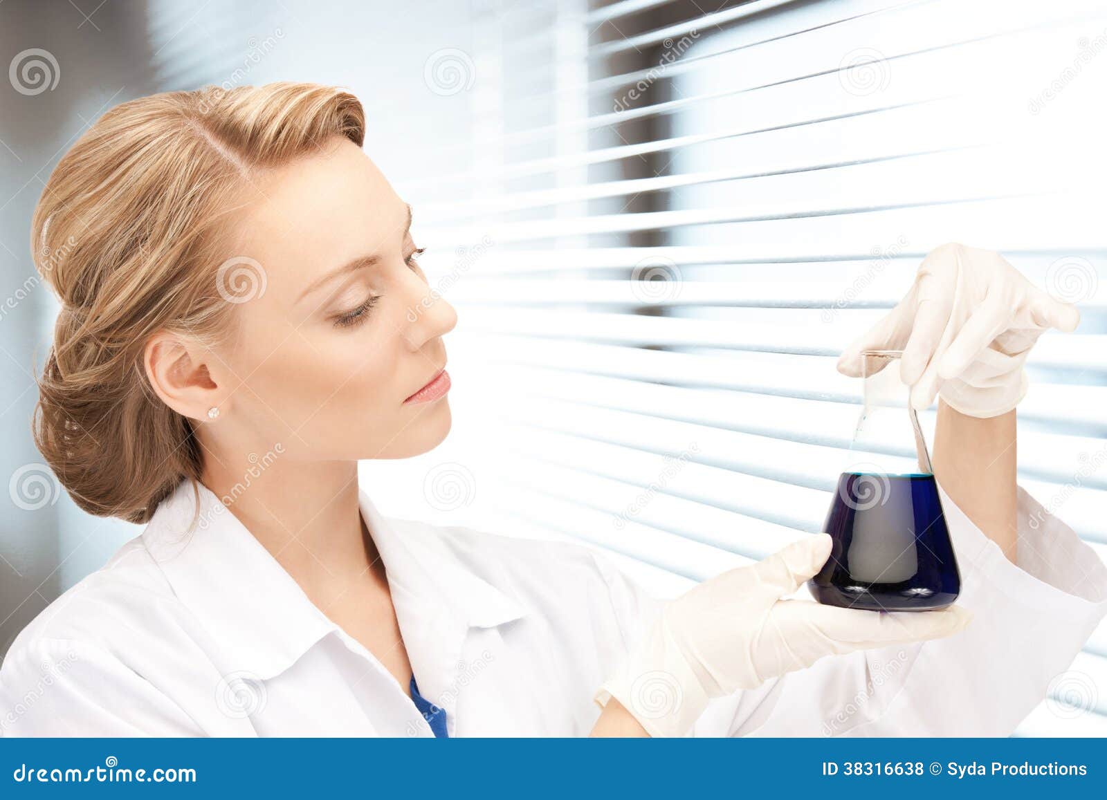 Lab Worker Holding Up Test Tube Stock Photo - Image of health, holding ...