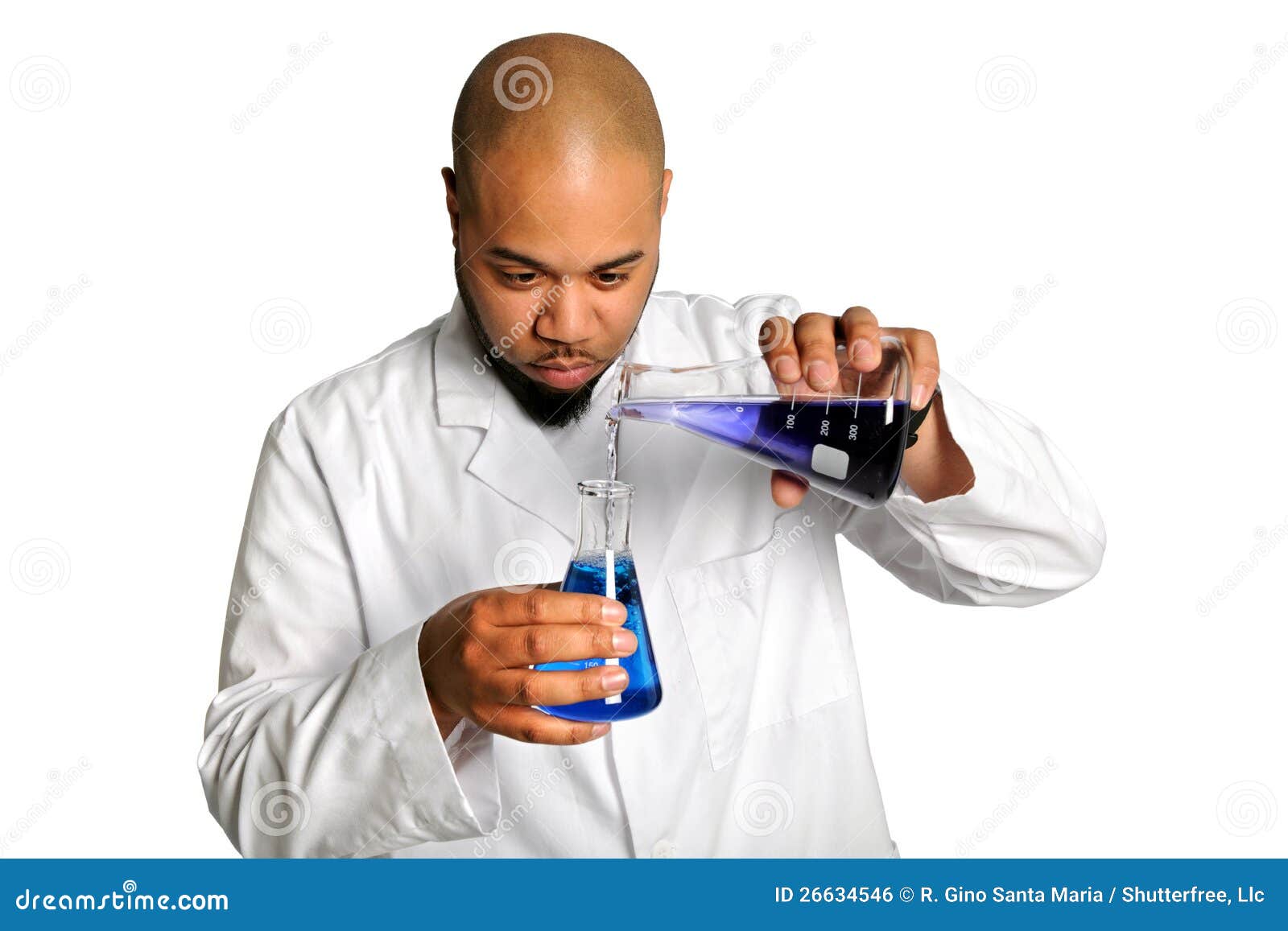Lab Worker Mixing Chemicals Stock Photo - Image of flask, technology ...