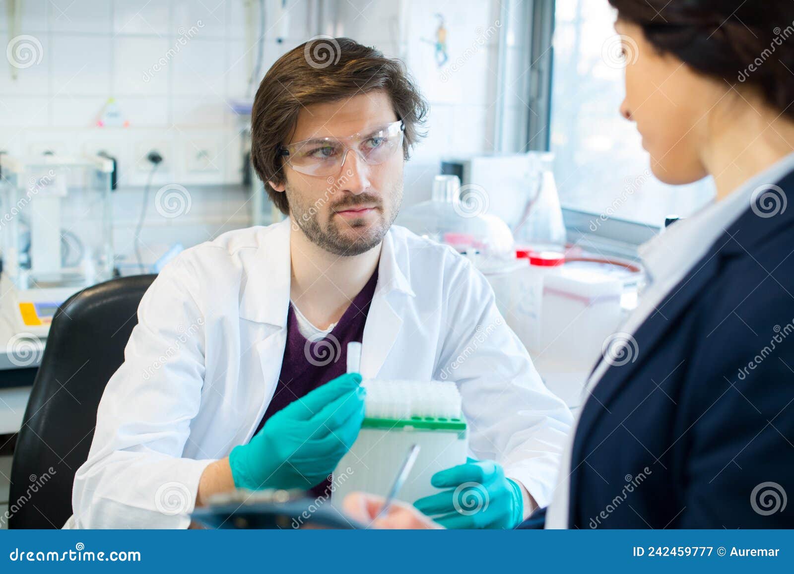 Lab Worker in Uniform Testing New Substance Stock Image - Image of ...