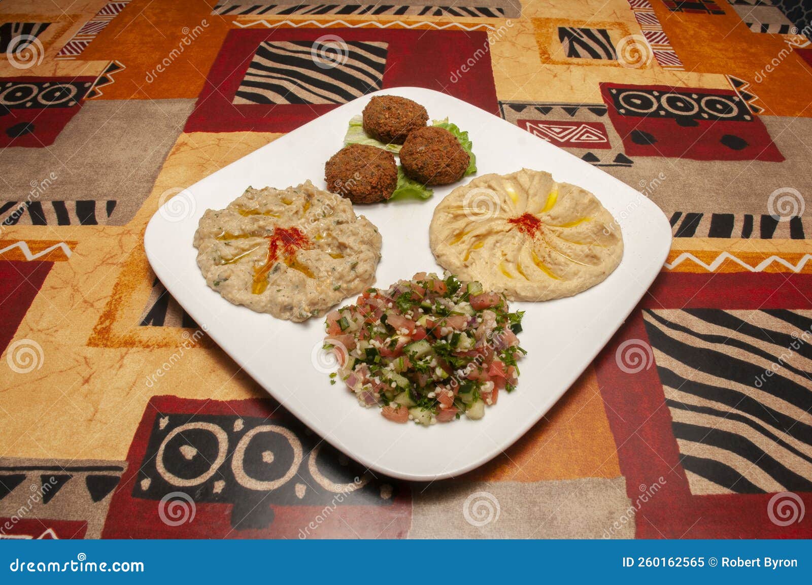 Labanese Falafel Platter stock image. Image of falafel - 260162565