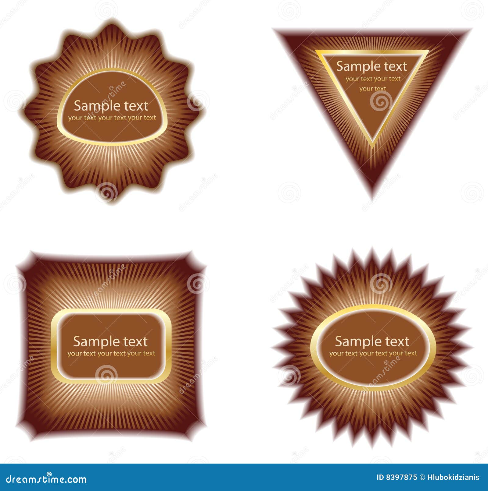 Label stock vector. Illustration of gold, label, modern - 8397875