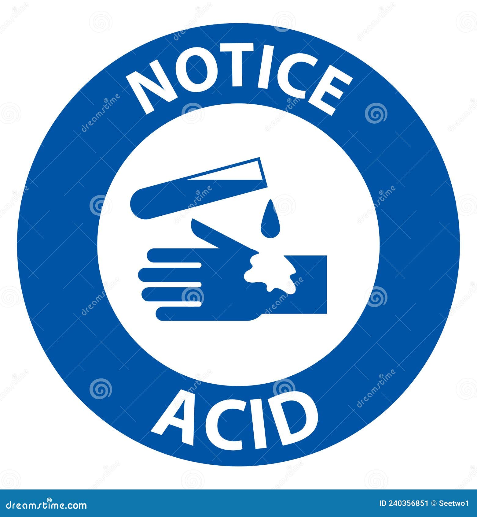 Label Acid Warning Sign On White Background Cartoon Vector ...