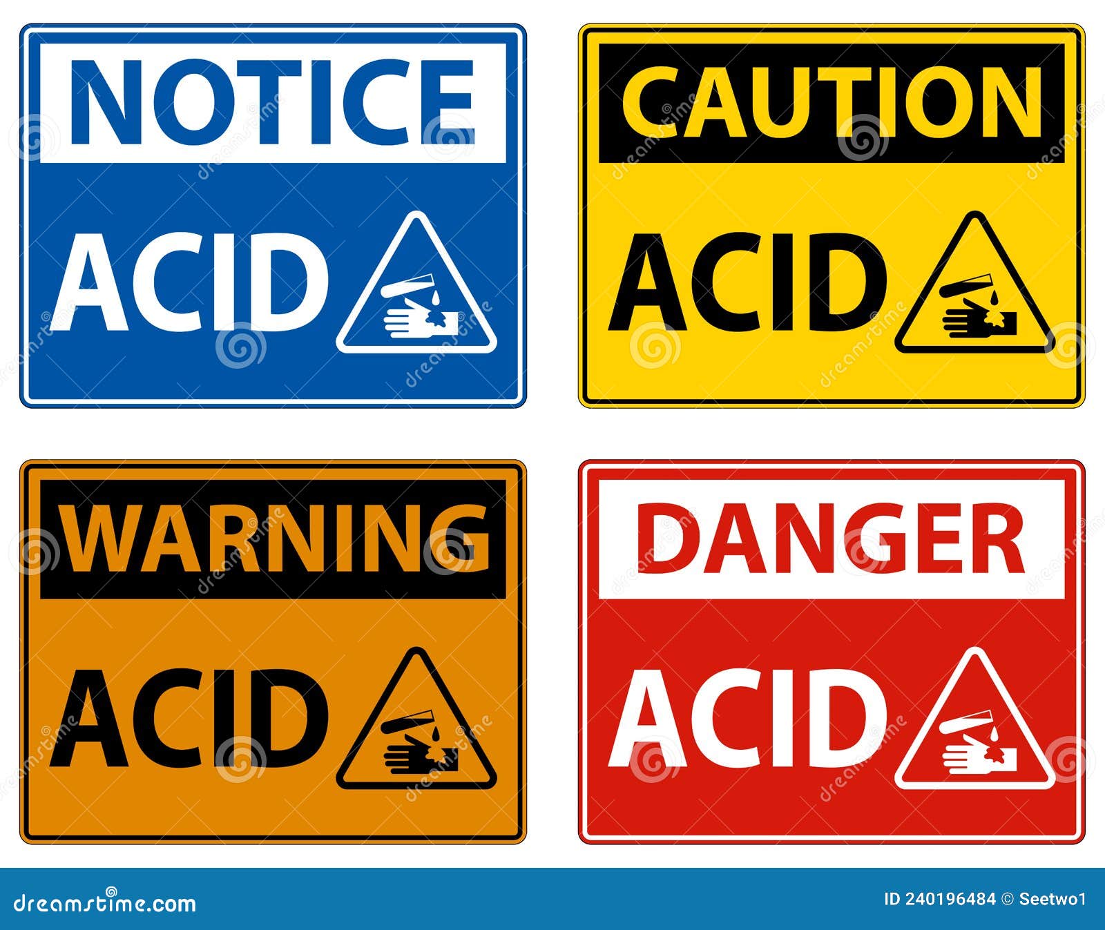 Acid Warning Sign Vector Illustration | CartoonDealer.com #256017034