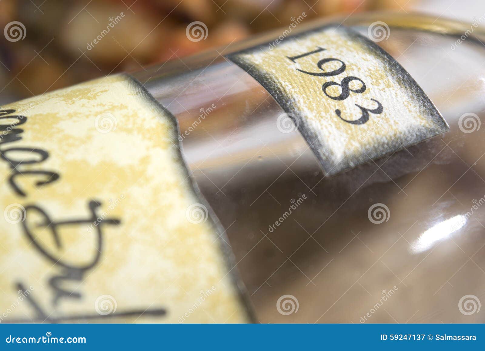 Label of an aged armagnac stock image. Image of years - 59247137
