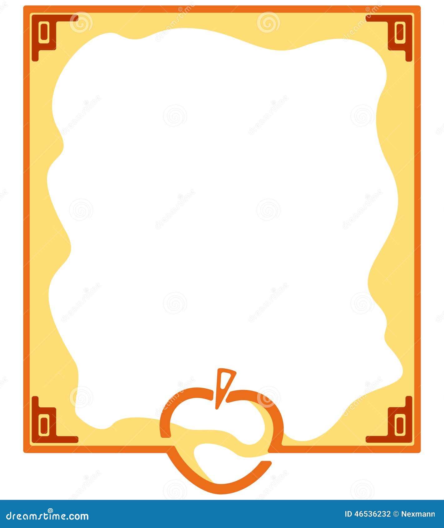 Label with apple stock vector. Illustration of freshness - 46536232