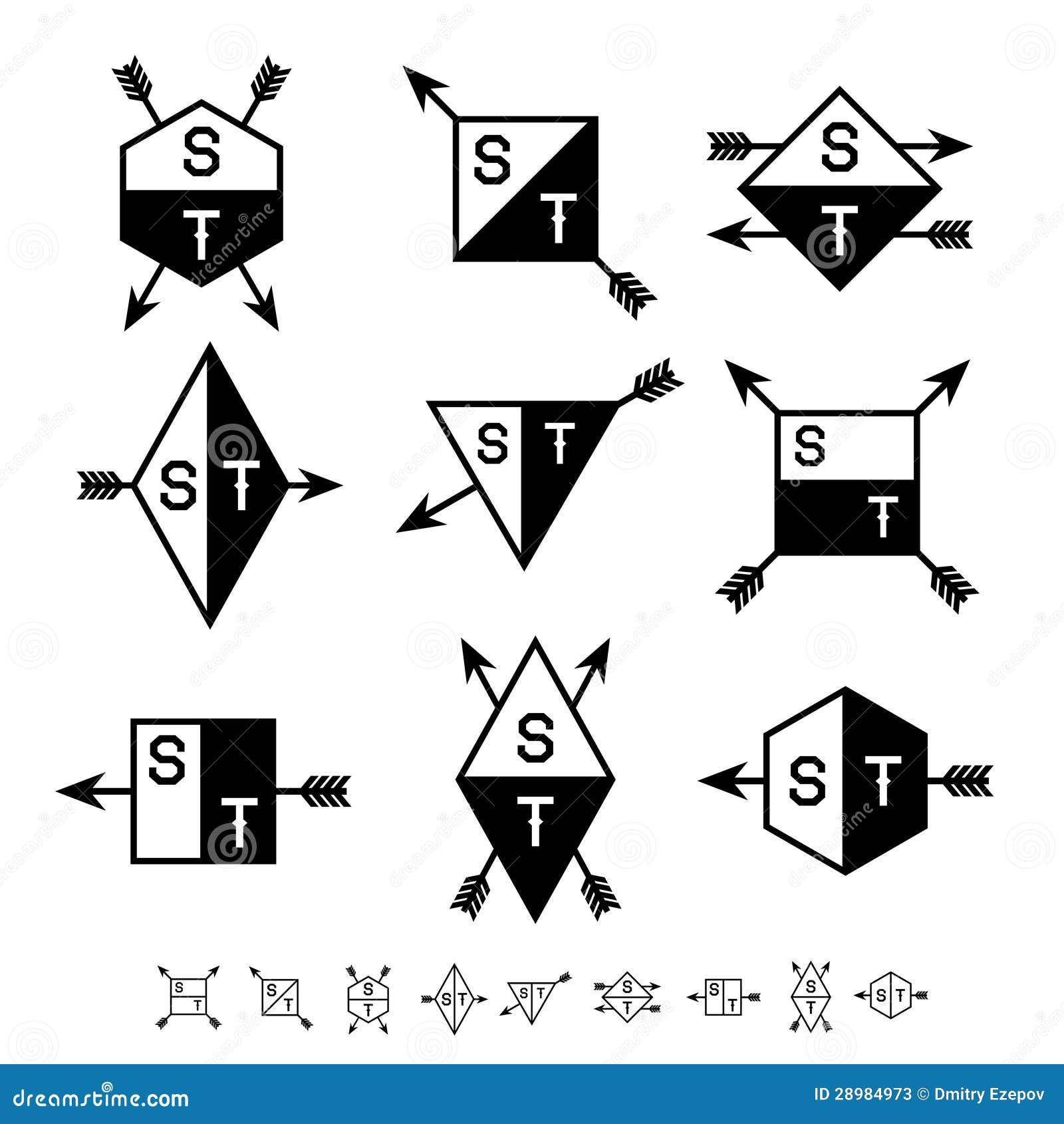 Label with arrow stock vector. Illustration of fifties - 28984973