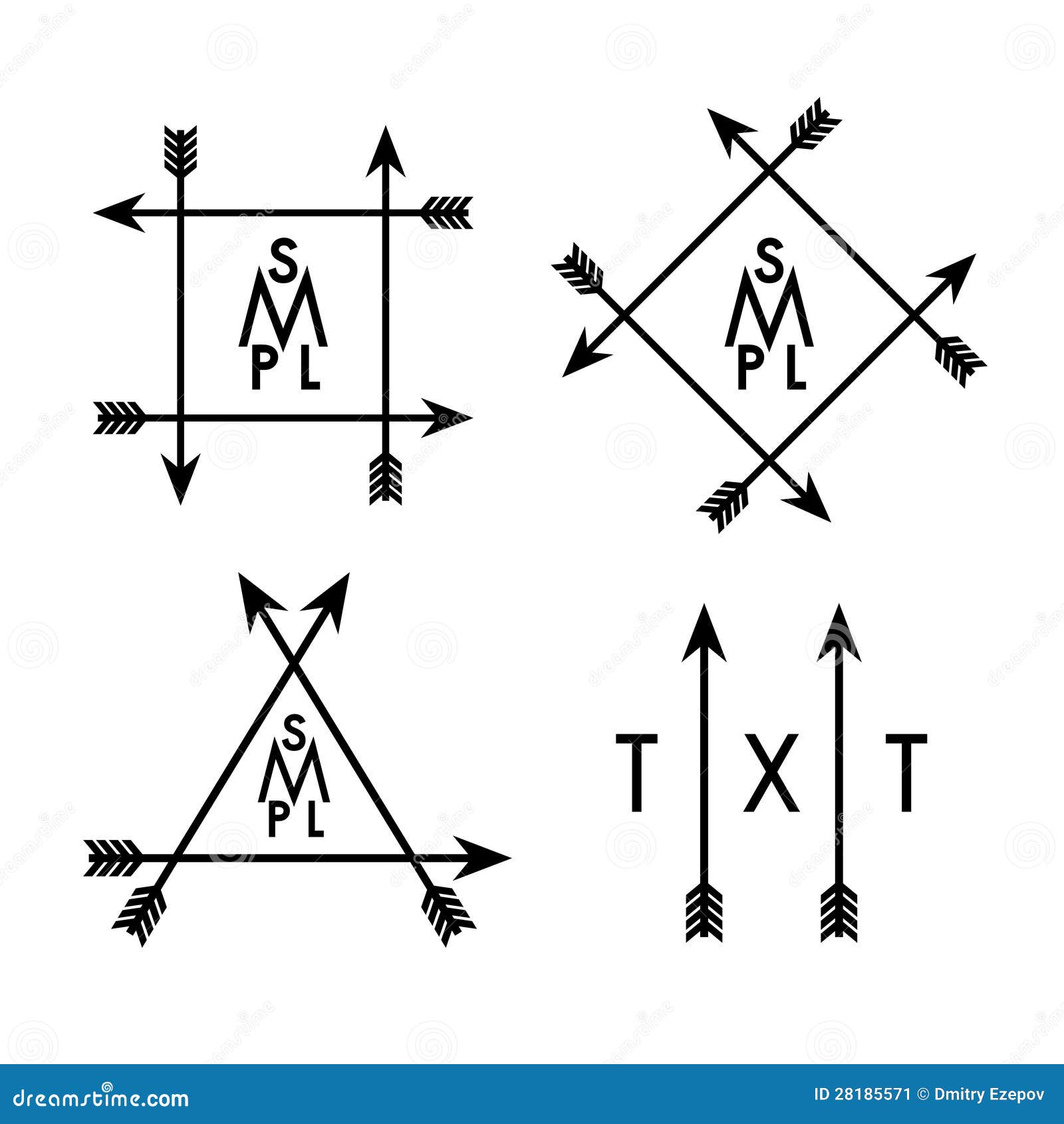 Label with arrows stock vector. Illustration of brand - 28185571