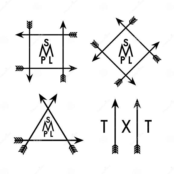 Label with arrows stock vector. Illustration of brand - 28185571