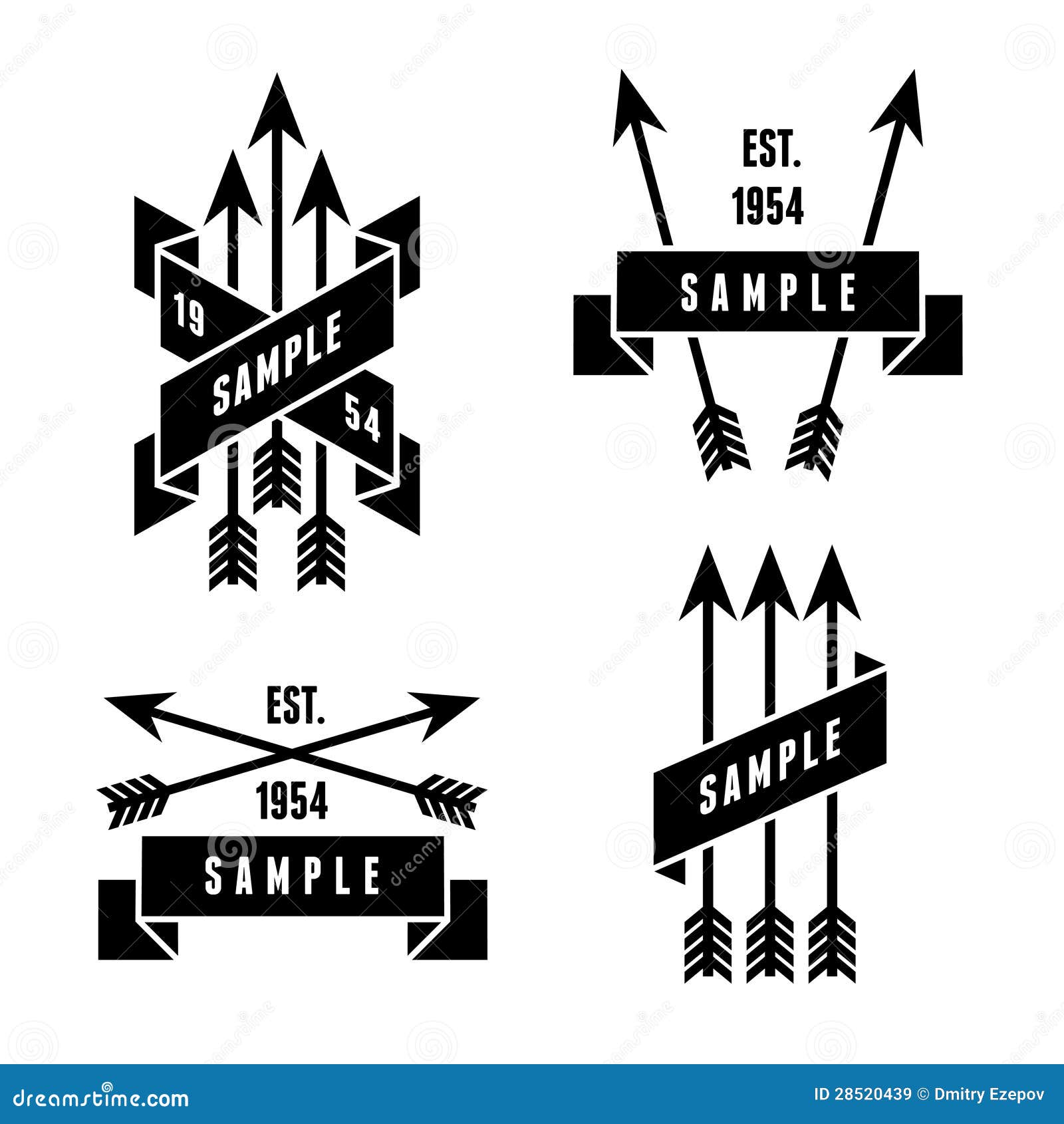 Label with arrows stock vector. Illustration of design - 28520439