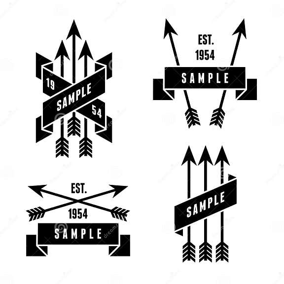 Label with arrows stock vector. Illustration of design - 28520439