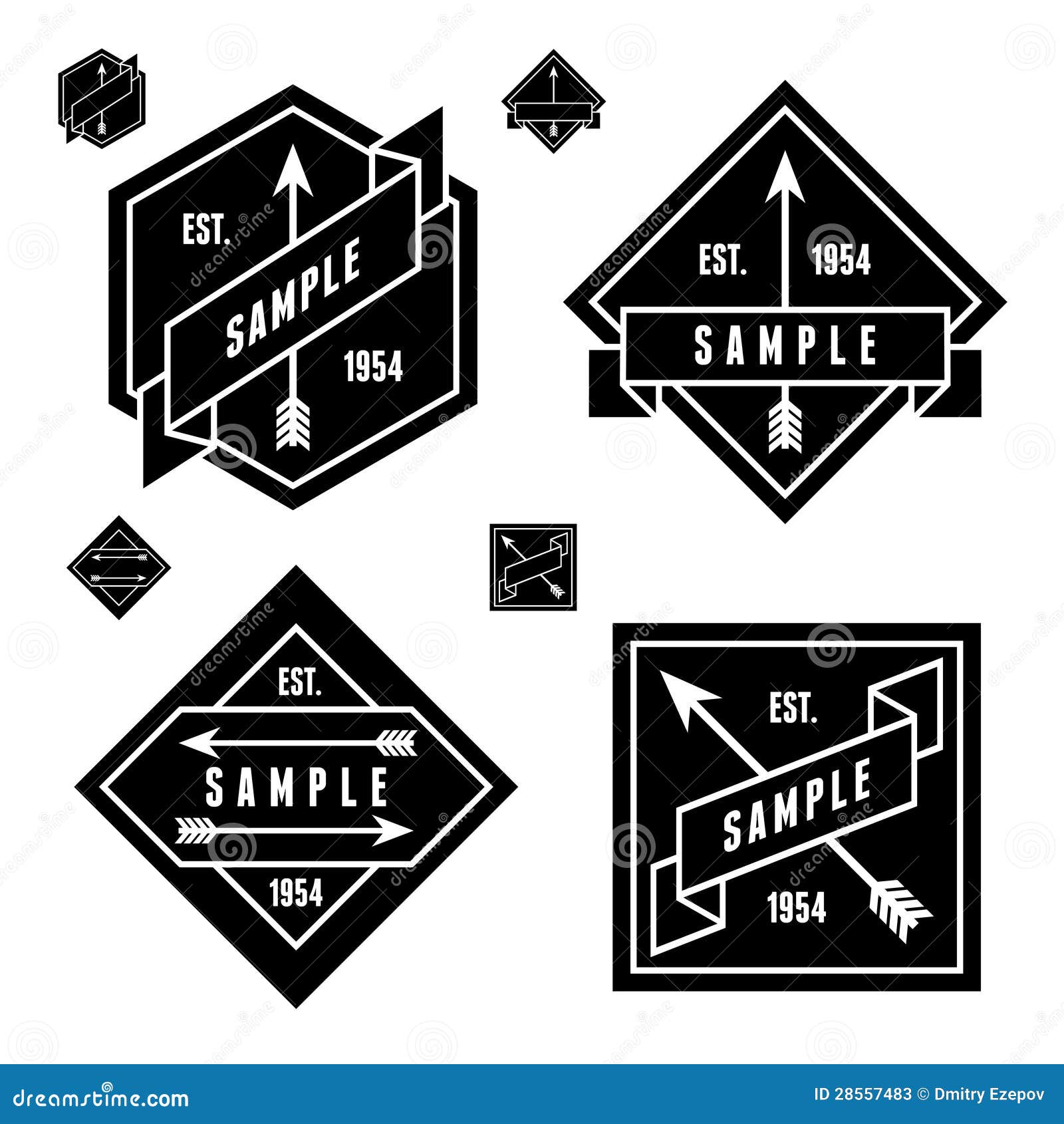 Label with arrows stock vector. Illustration of antique - 28557483