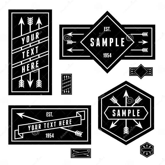 Label with arrows stock vector. Illustration of geometric - 29562361