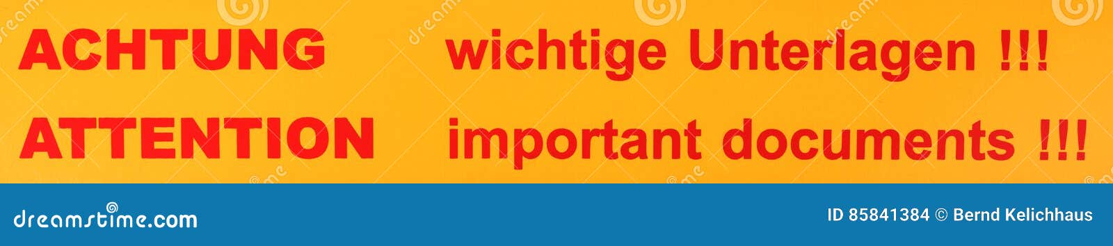 Label - Attention Important Documents !!! Stock Photo - Image of ...