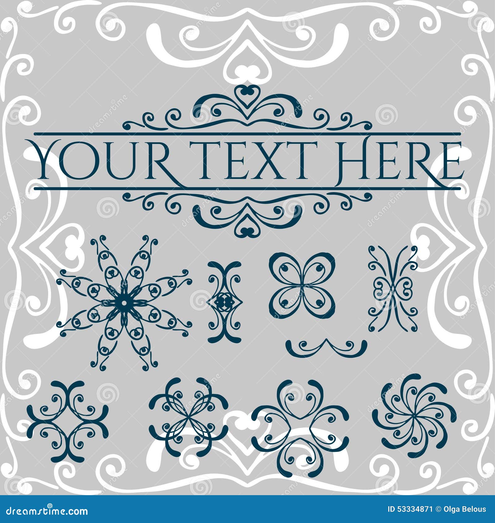 Label and Badge on Decorative Background with Stock Illustration ...