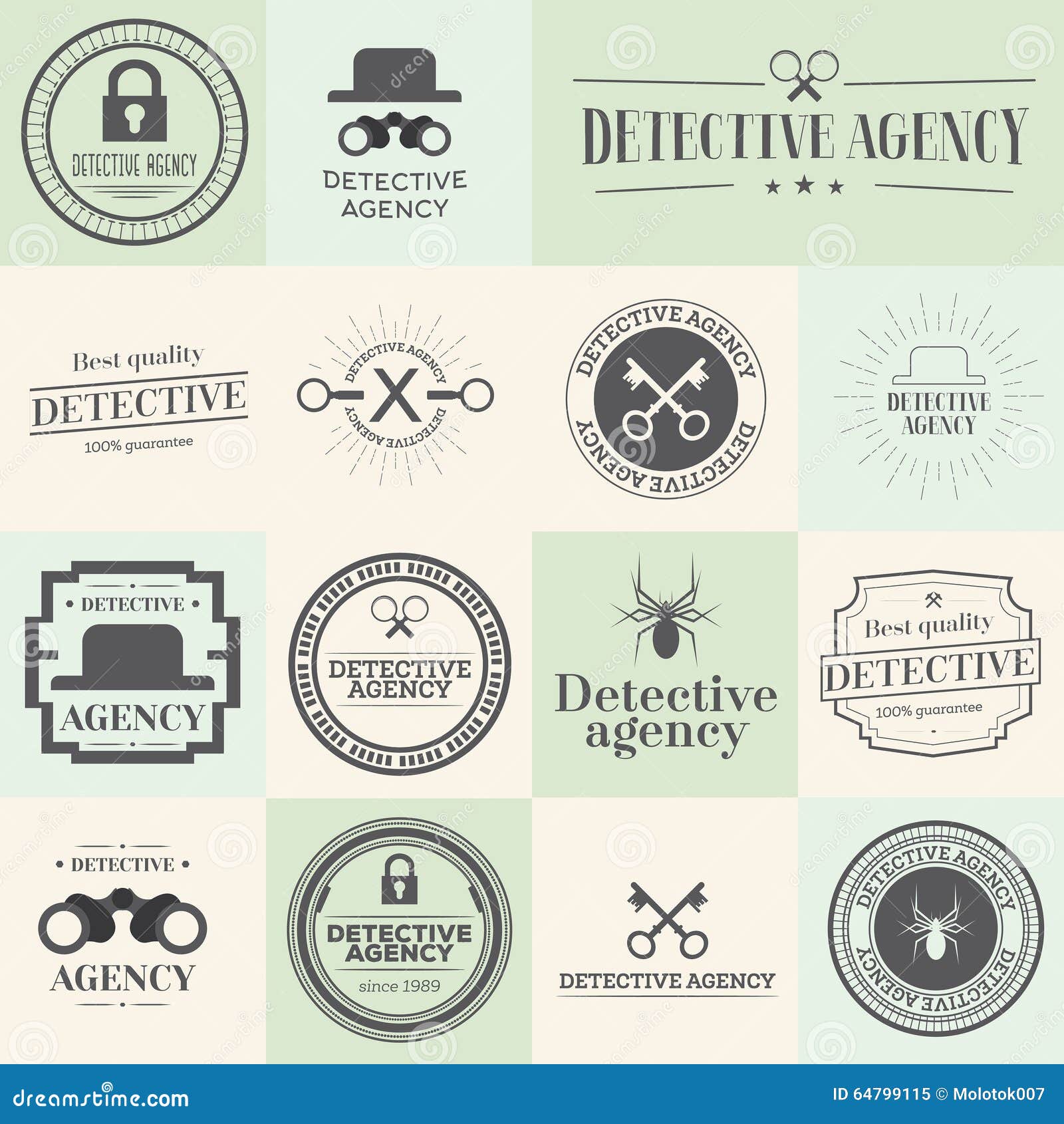 Detective Agency Infographics Poster Cartoon Vector | CartoonDealer.com ...