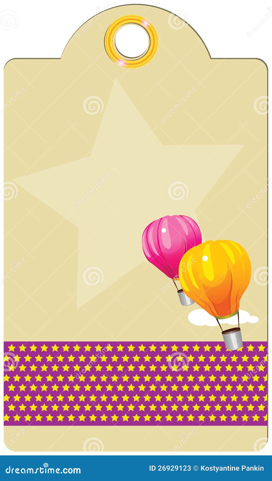 Label with a balloons stock vector. Illustration of cardboard - 26929123