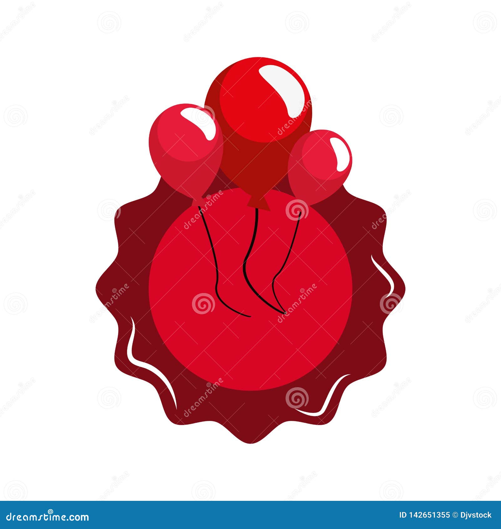 Label Balloons Blank Template Design Stock Vector - Illustration of ...